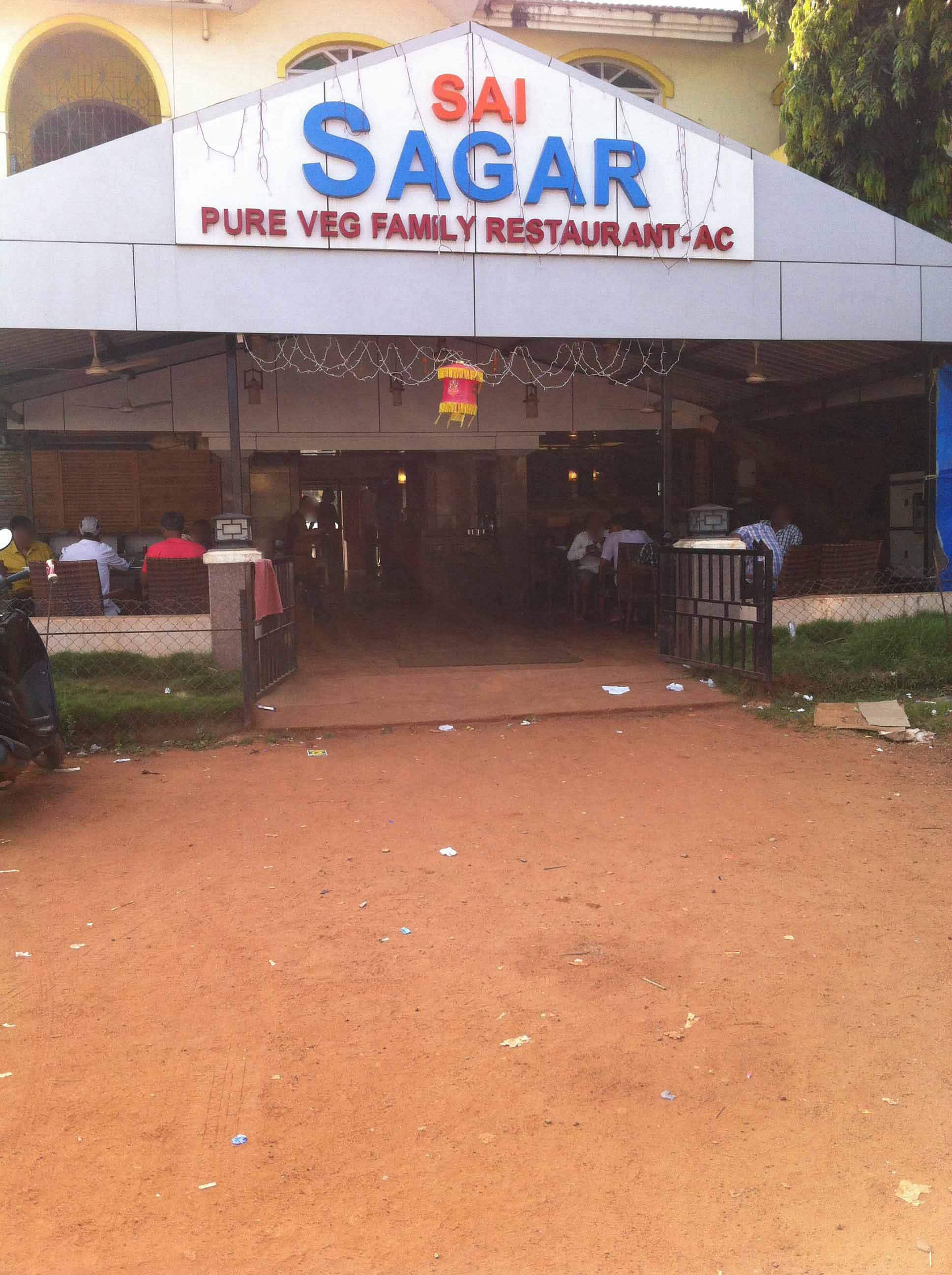 Menu of Sai Sagar Restaurant, Calangute, Goa