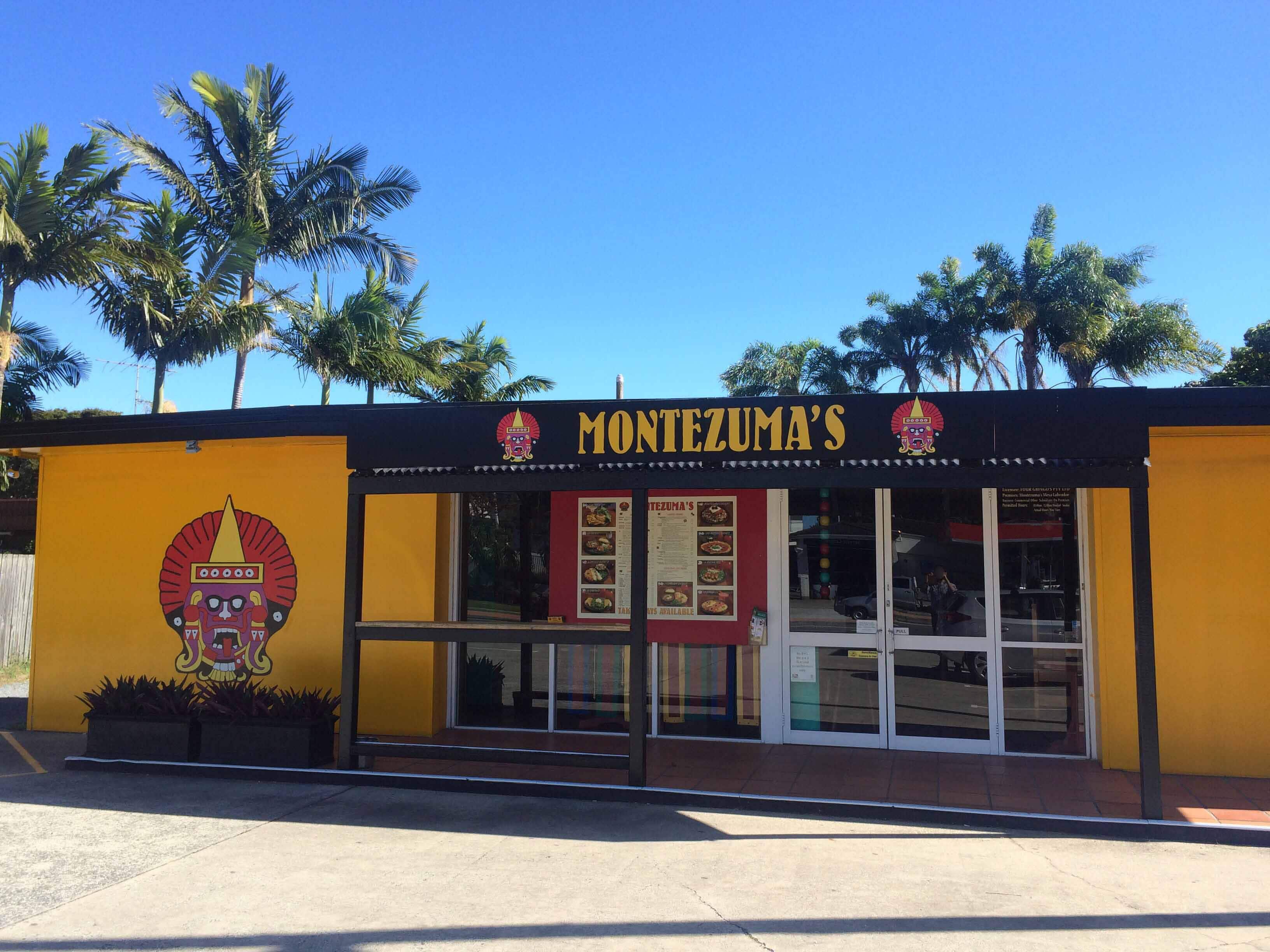 Montezuma's Menu, Menu for Montezuma's, Labrador, Gold Coast