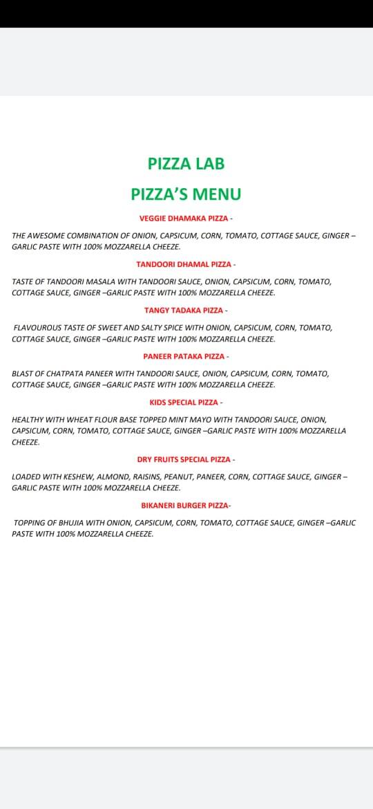 Pizza Lab, Sadul Ganj order online - Zomato