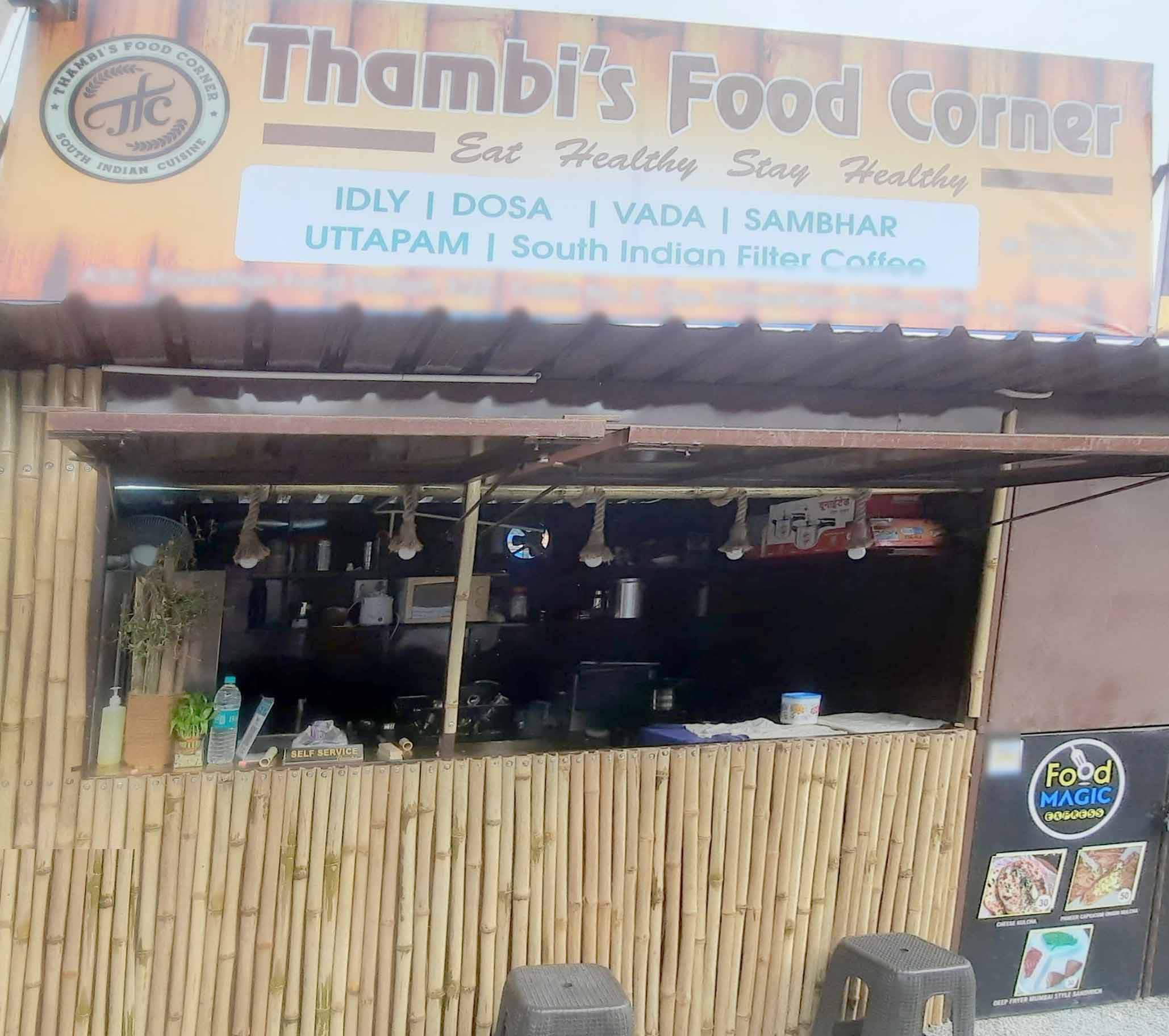 Menu of Thambi's Food Corner, Hiran Magri, Udaipur