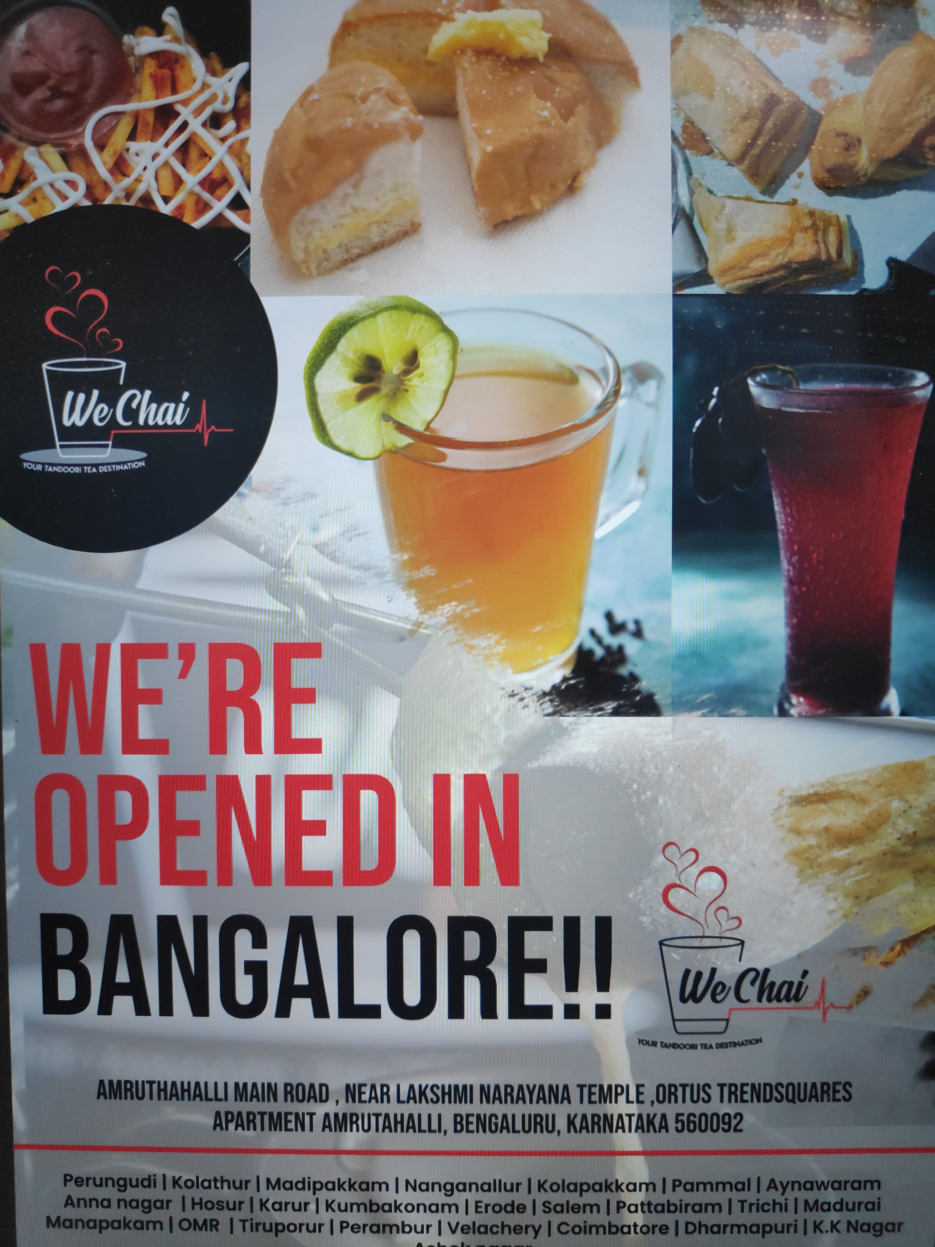 We Chai, Sahakara Nagar order online - Zomato