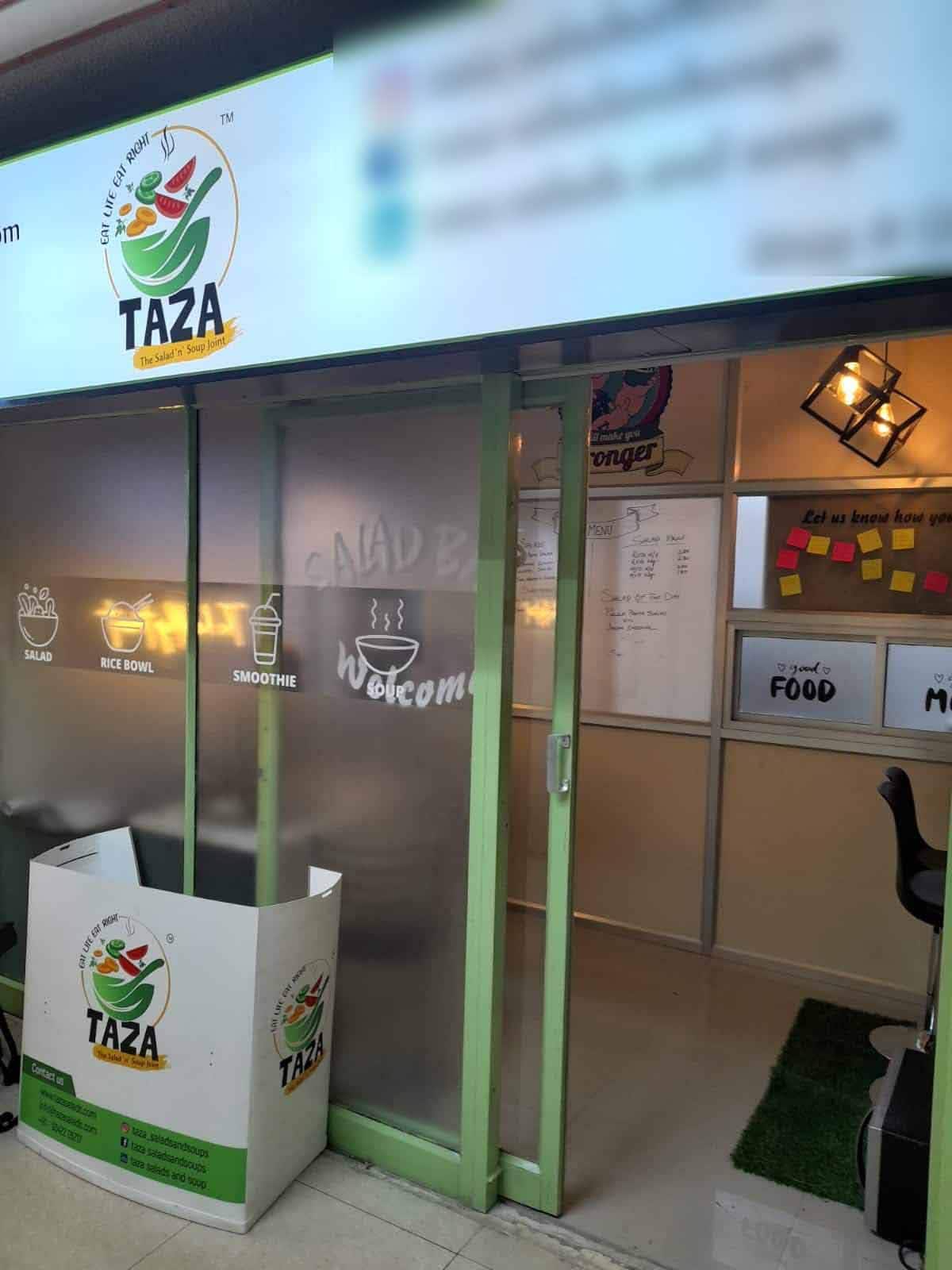 Menu of Taza, George Town, Chennai