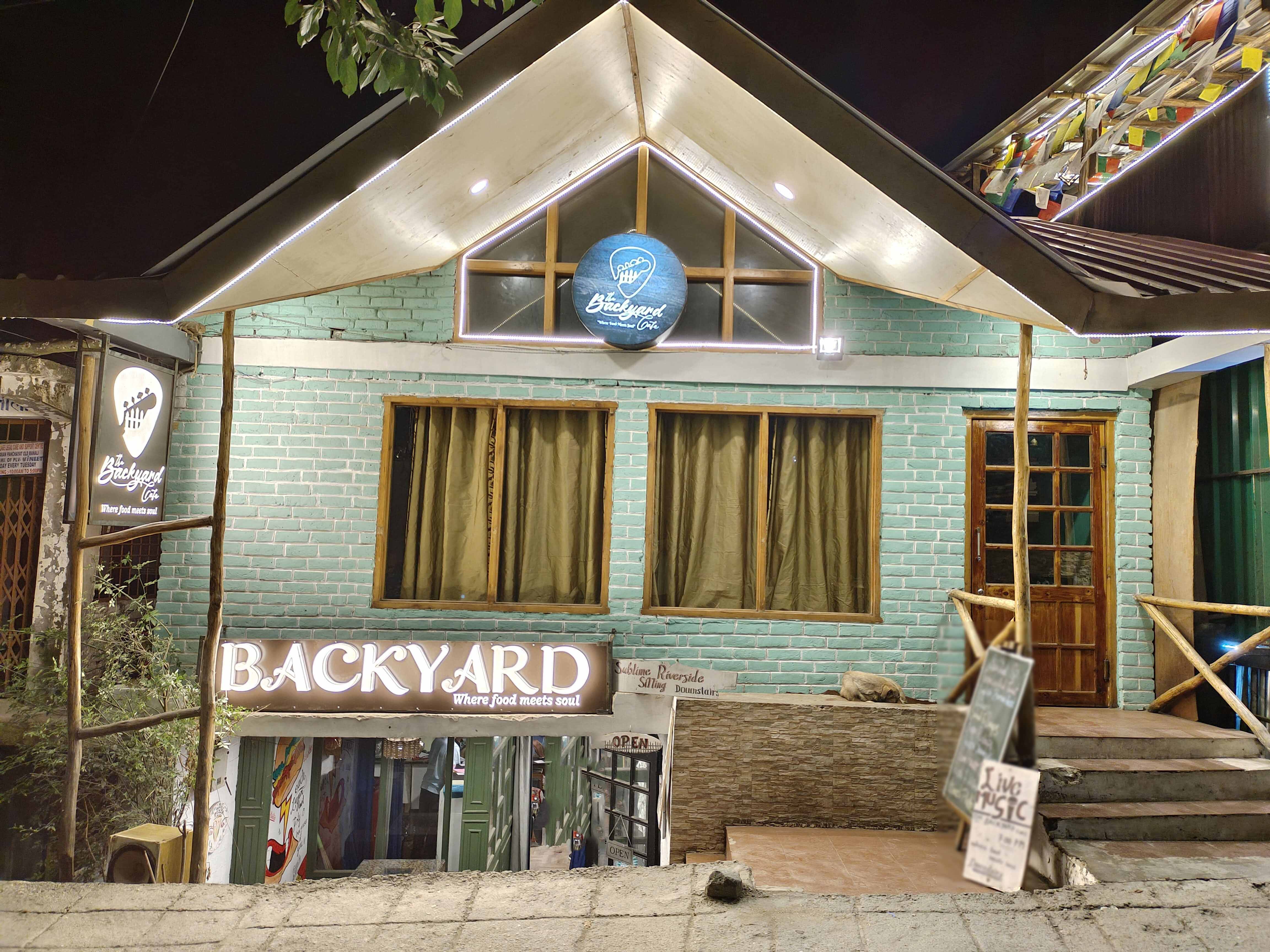 Menu of Backyard Cafe, Old Manali, Manali