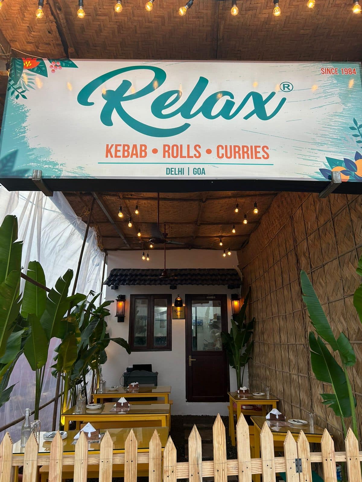 Menu of Relax Restaurant, Bardez, Goa