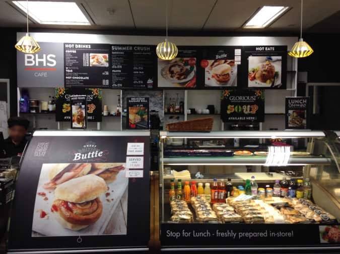 BHS Coffee Lounge Menu, Menu for BHS Coffee Lounge, Harrow, London ...