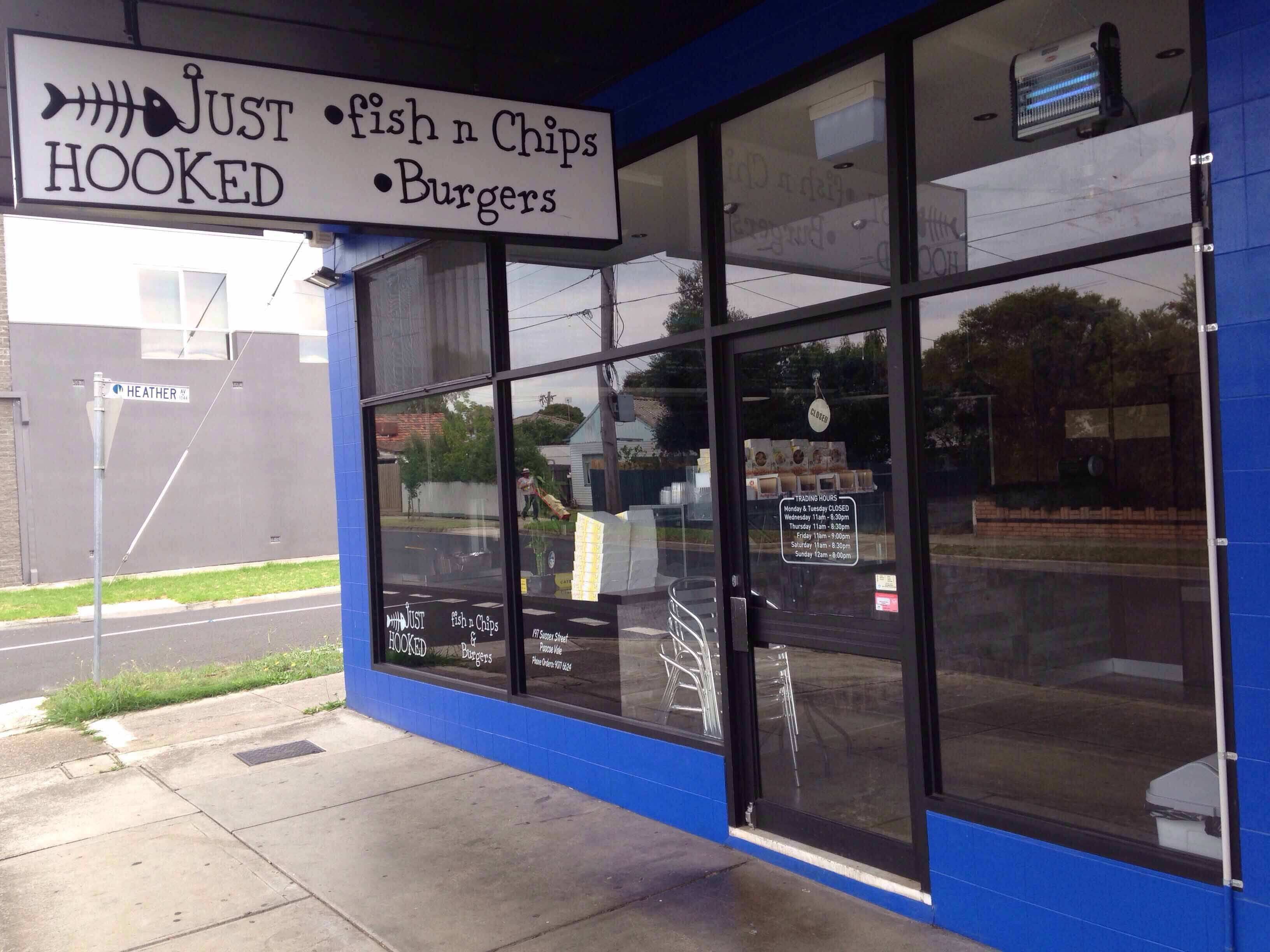 Menu of Just Hooked, Pascoe Vale, Melbourne