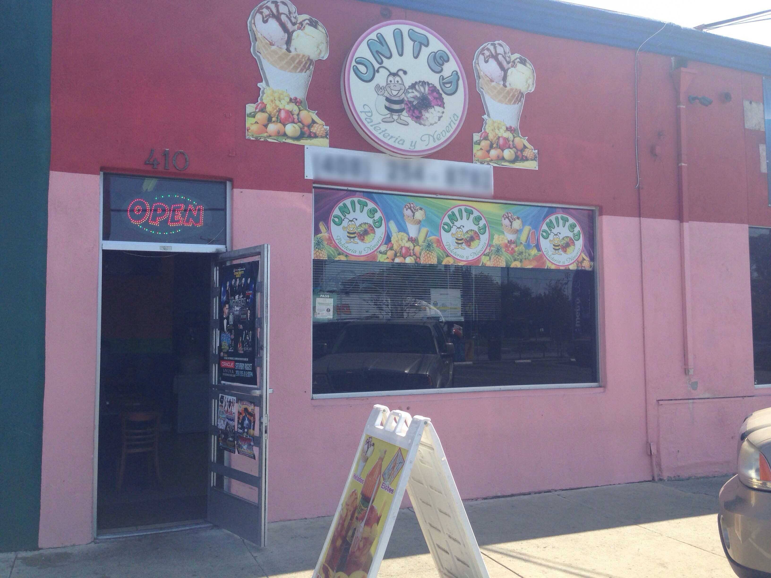 United Paleteria Y Neveria Menu