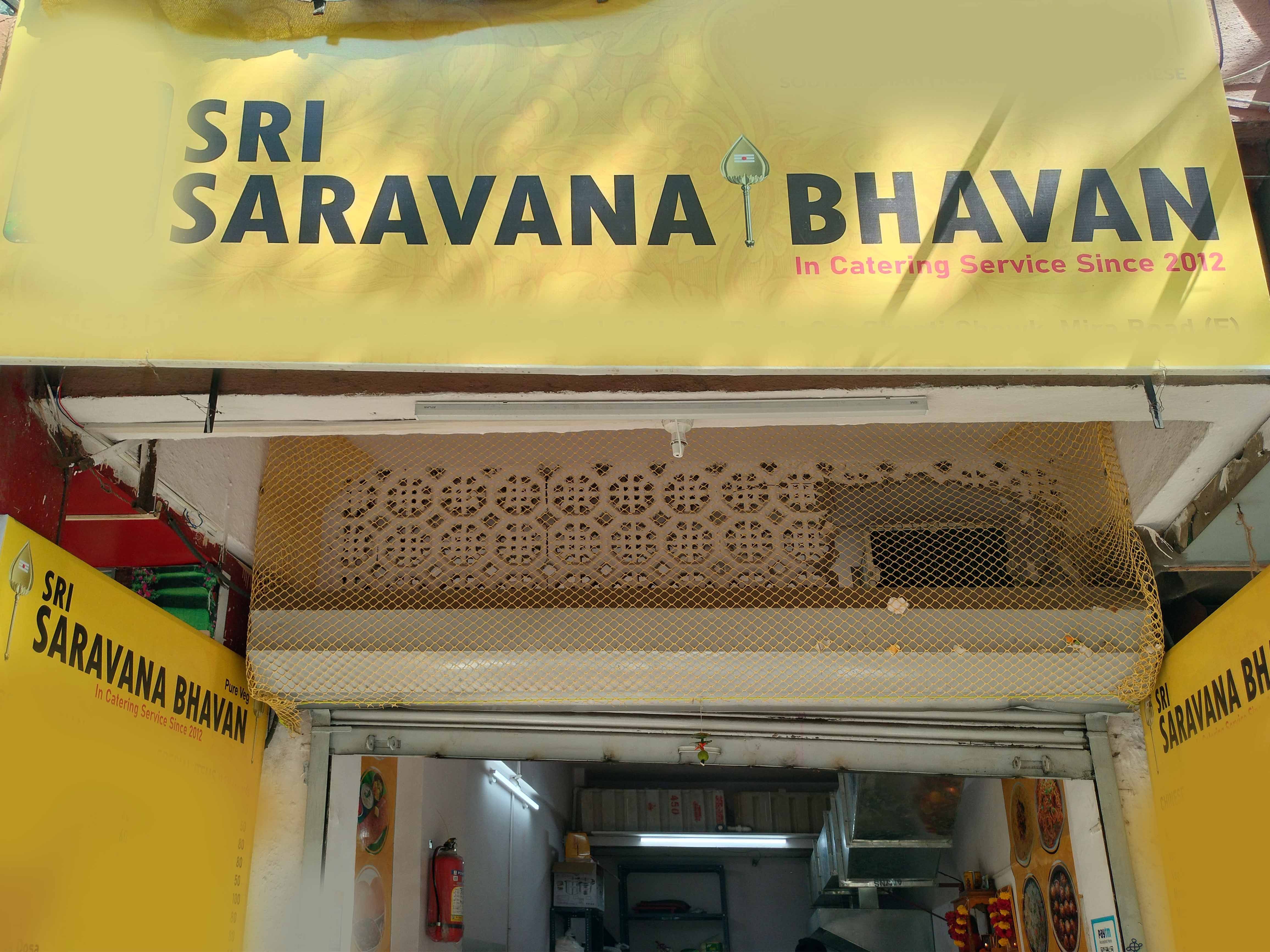 Menu of Sri Sarvana Bhavan, Mira Road, Mumbai