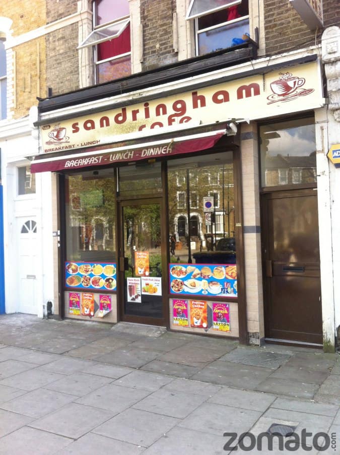 Menu of Sandringham Cafe, Hackney, London