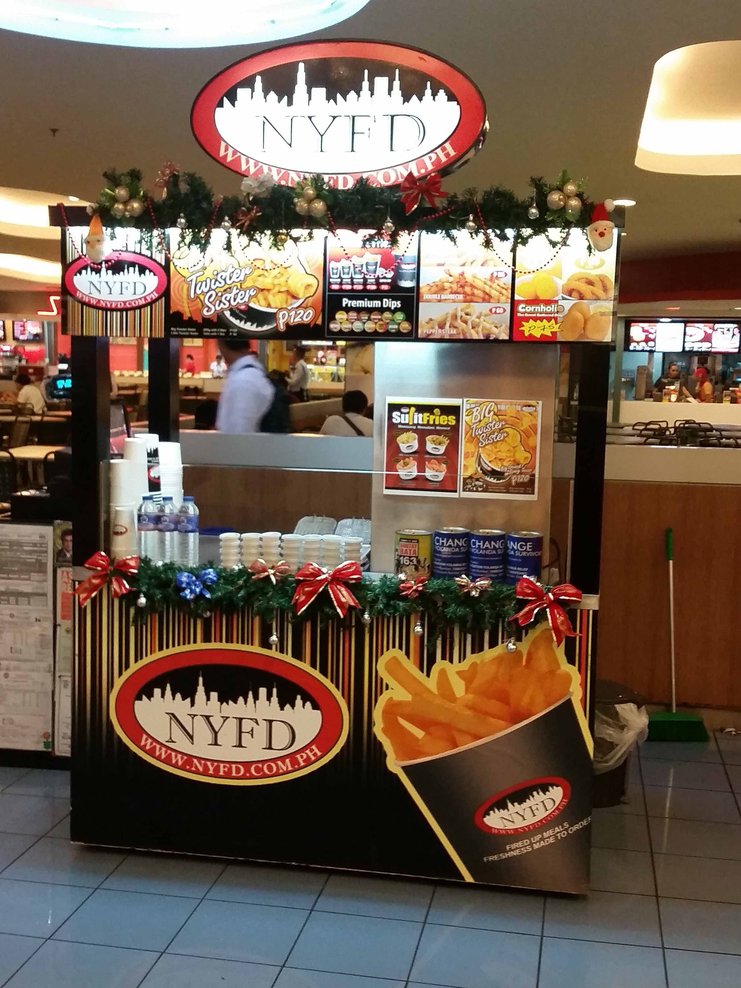 Menu of NYFD, SM Mega Mall, Ortigas, Mandaluyong City