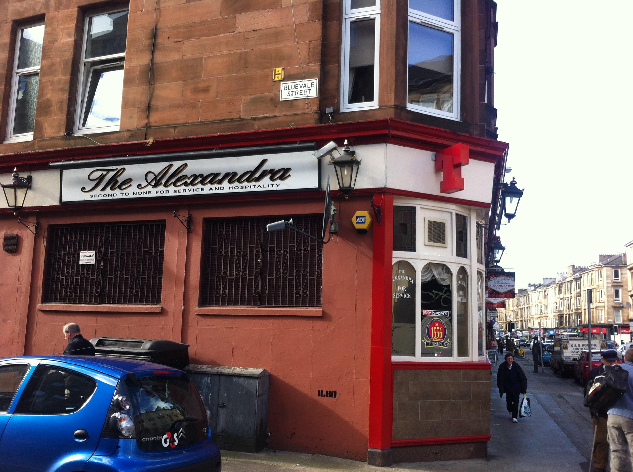 The Alexandra Menu, Menu for The Alexandra, Dennistoun, Glasgow