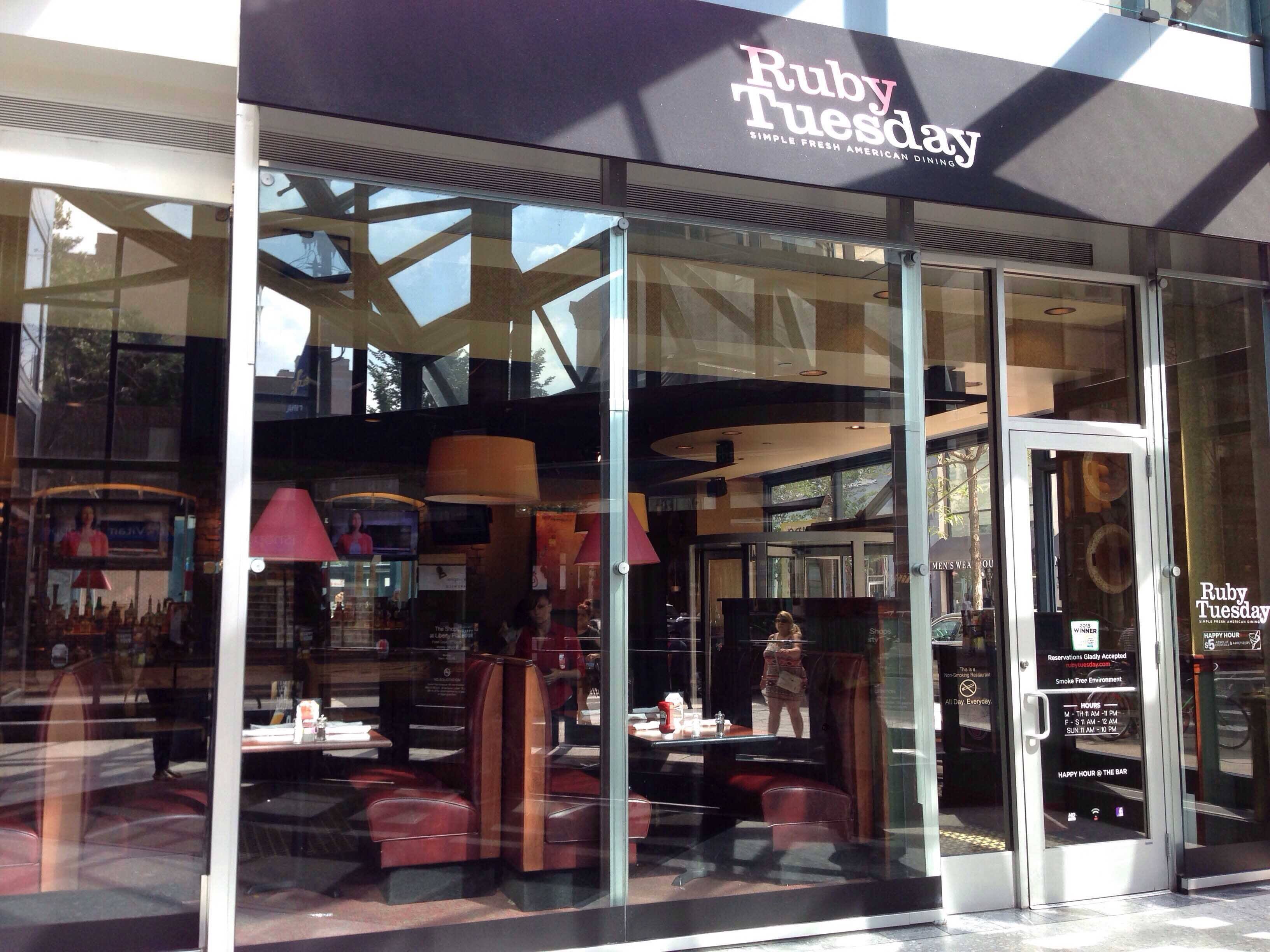 Ruby Tuesday Menu, Menu for Ruby Tuesday, Rittenhouse Square, Philadelphia