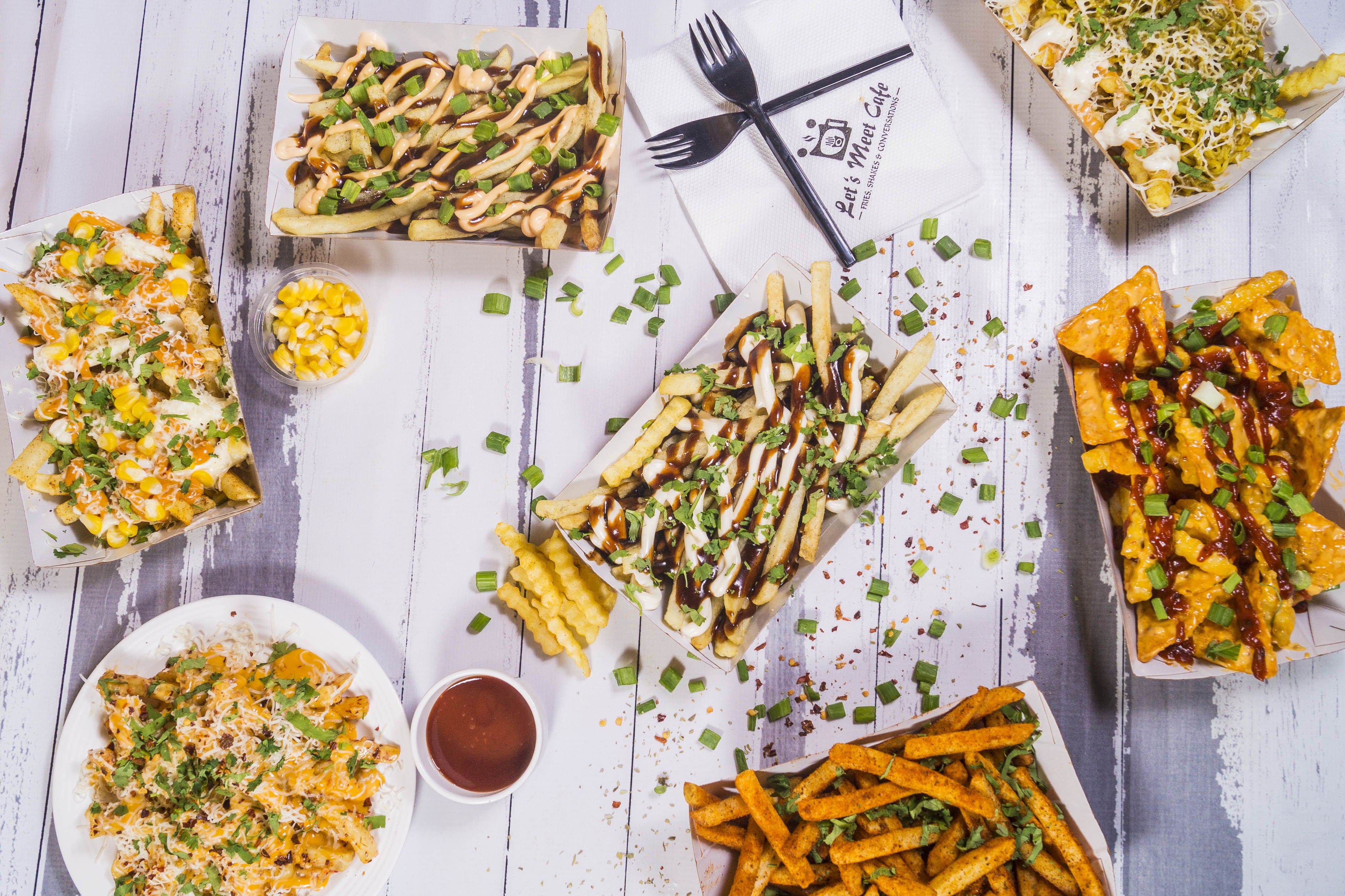 Menu of Let's Meet Cafe, Vesu, Surat