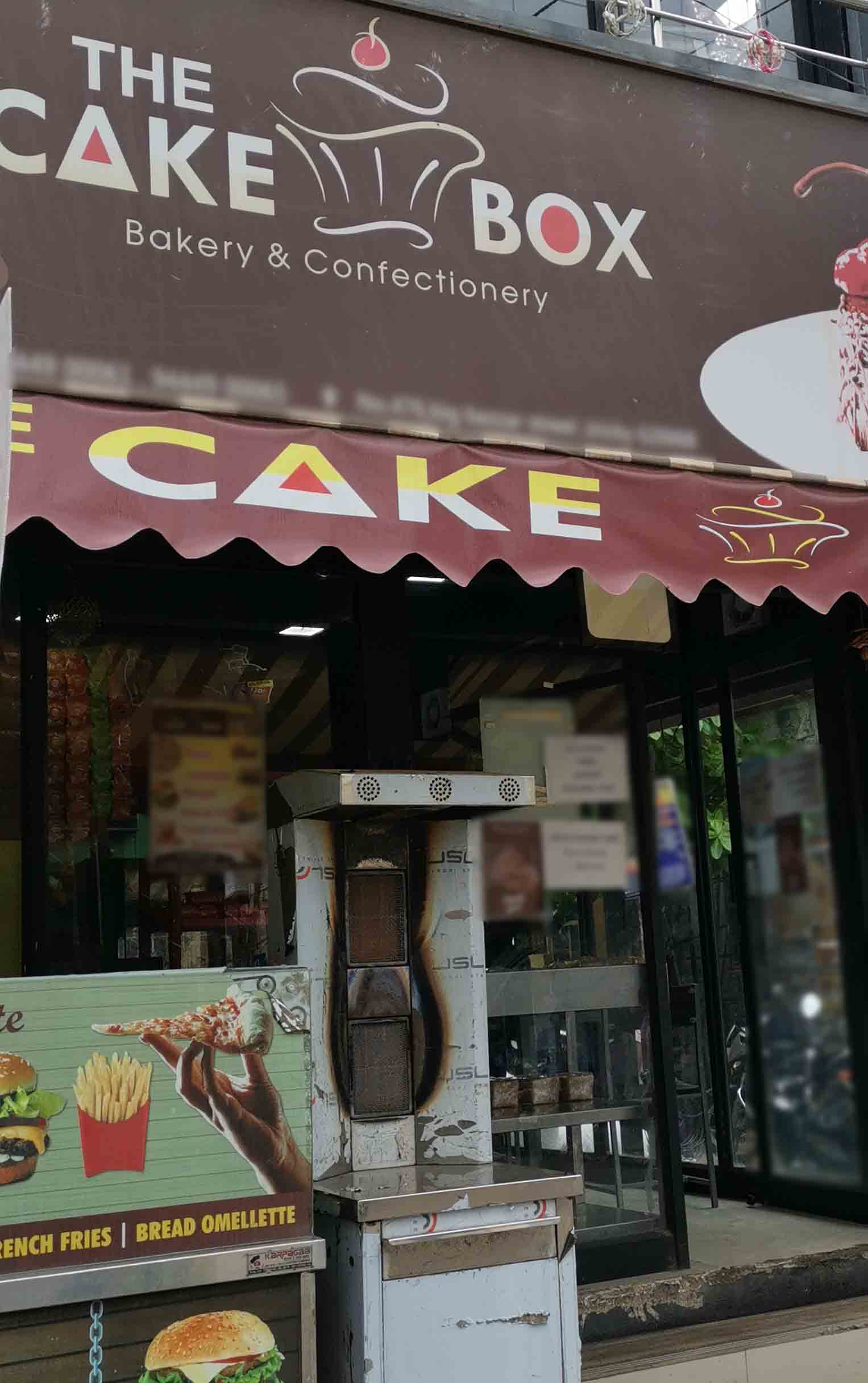 Menu of The Cake Box, Main Guard Gate, Trichy