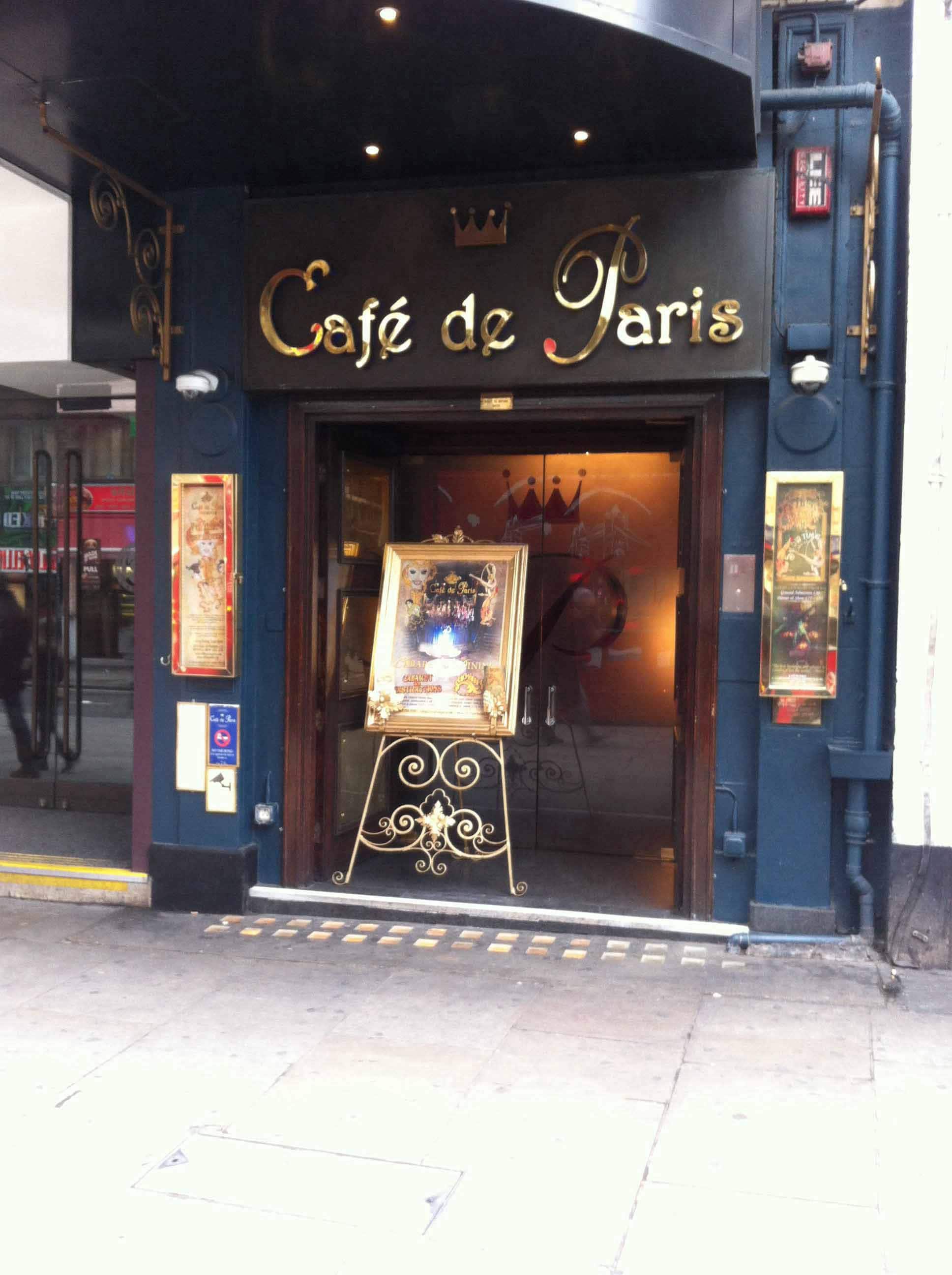 Menu of Cafe De Paris, Chinatown, London