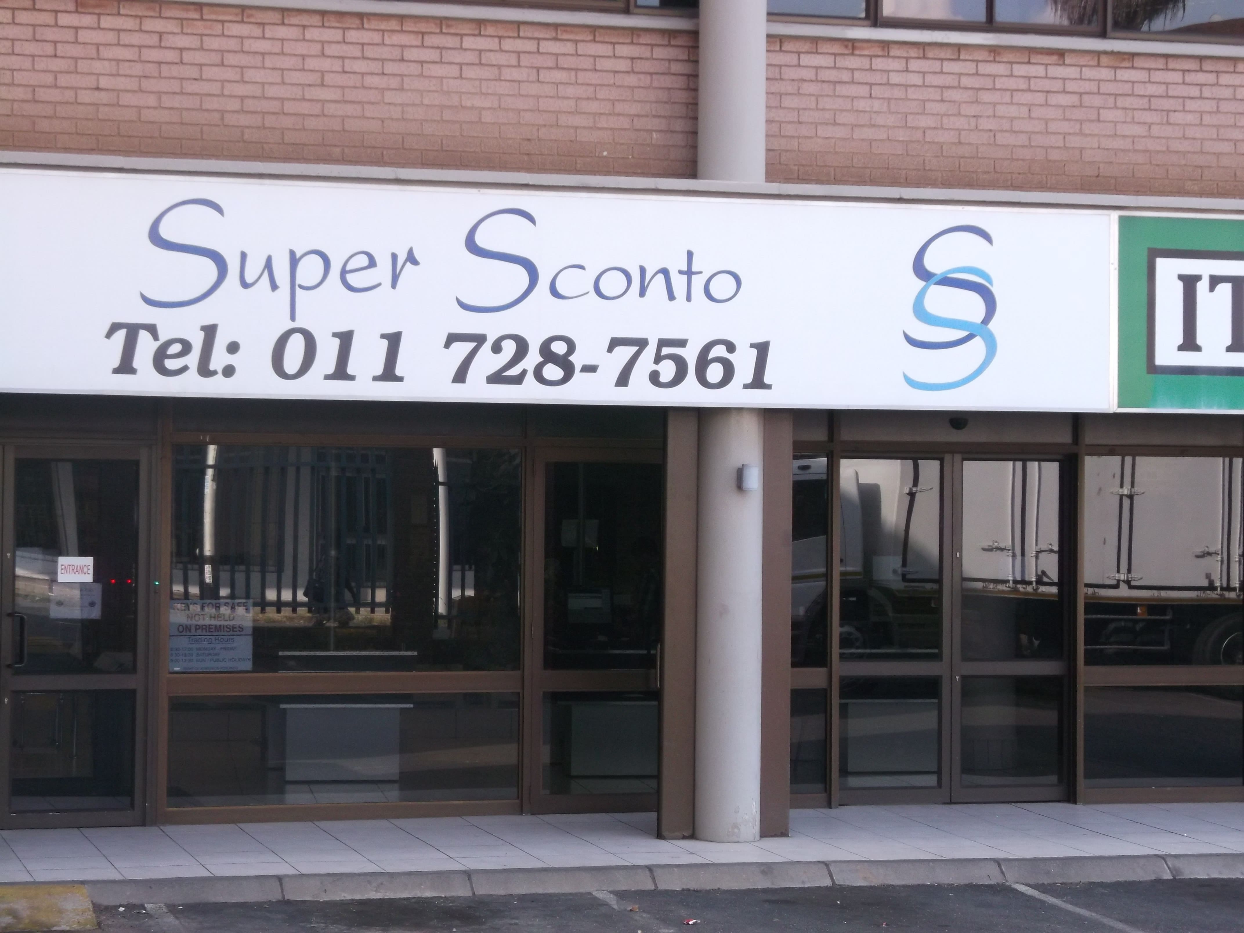 Super Sconto Menu, Menu for Super Sconto, Norwood, Johannesburg