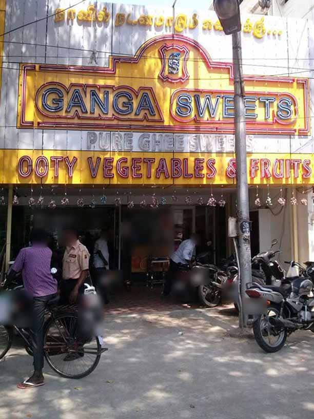 Menu of Ganga Sweets, Besant Nagar, Chennai