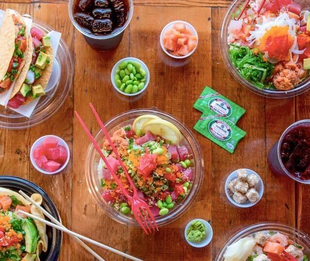 Menu of FINS Poke Fusion, Fullerton, Orange County