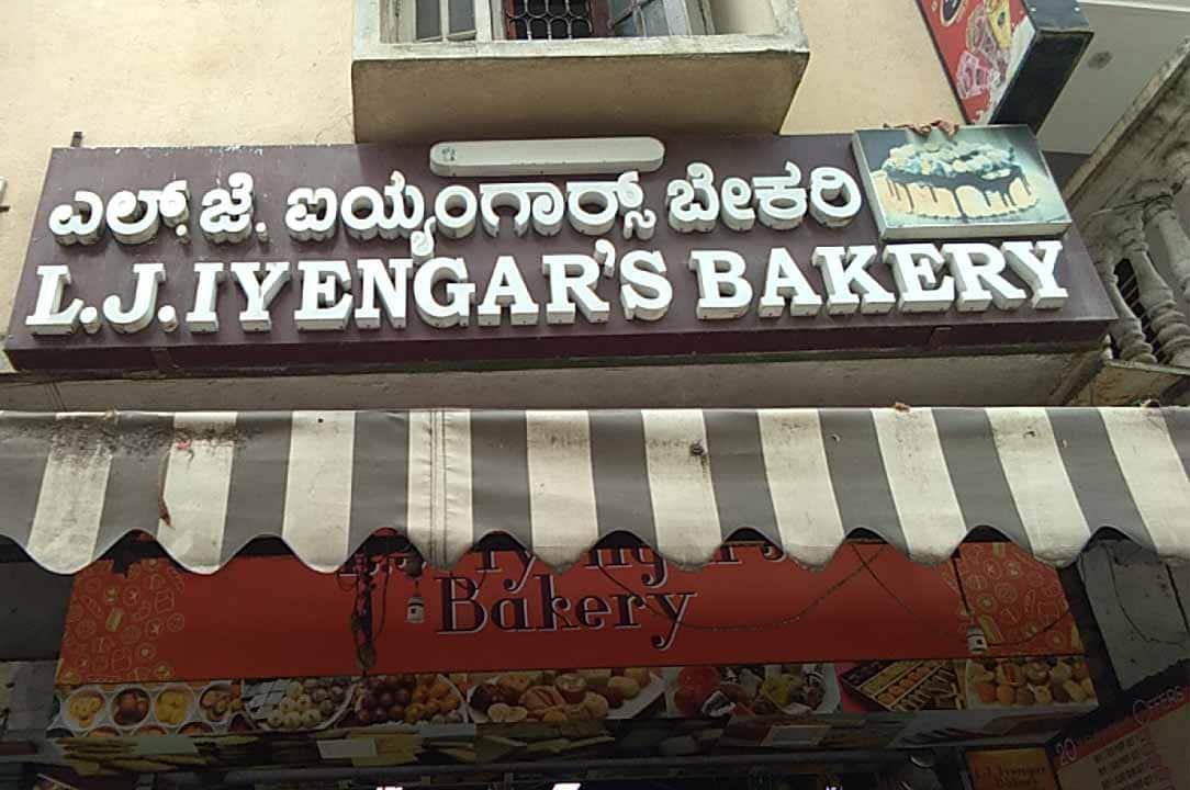 Menu of L. J. Iyengar's Bakery, Basavanagudi, Bangalore