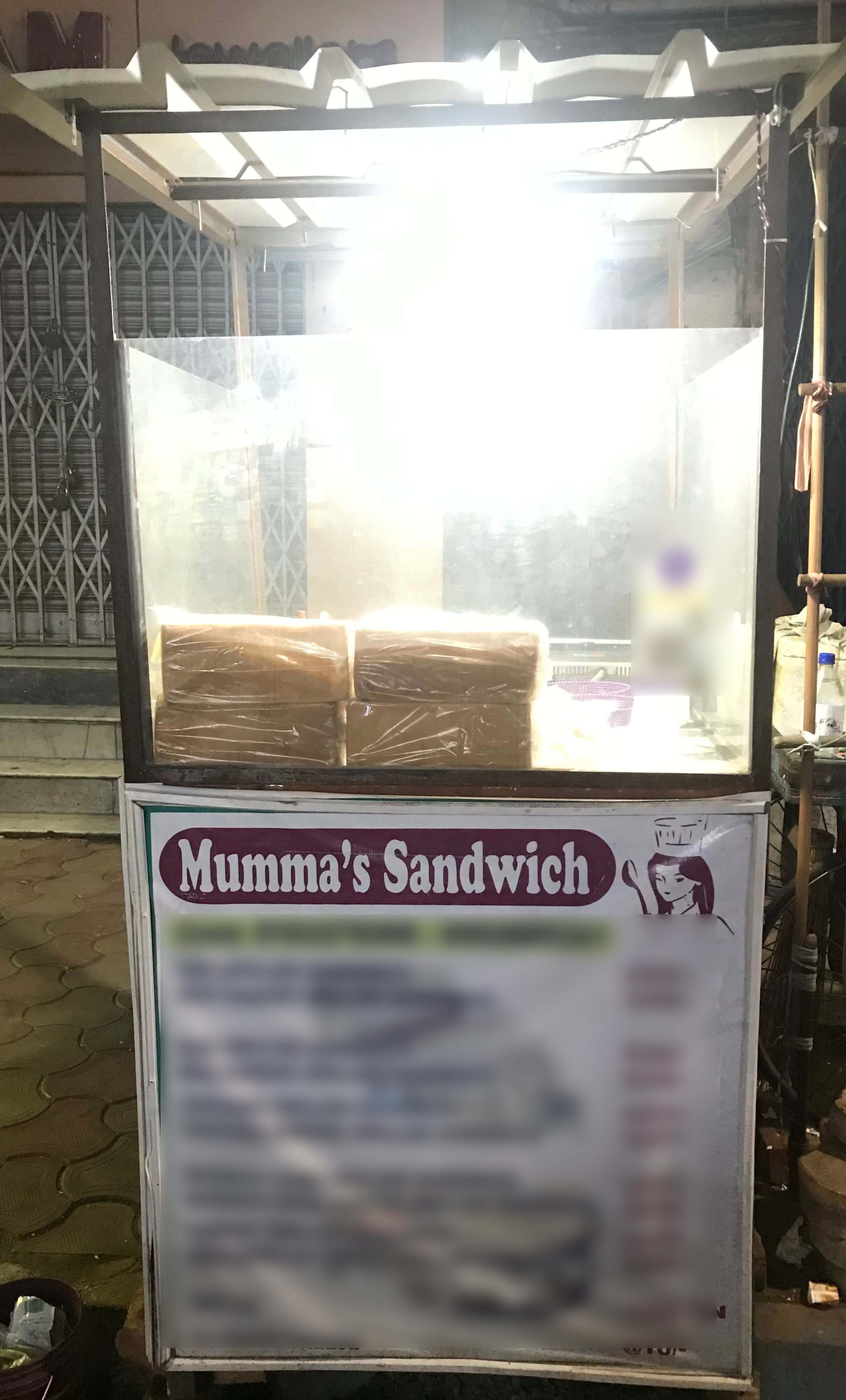 Menu of Mumma's Sandwich, Taltala, Kolkata