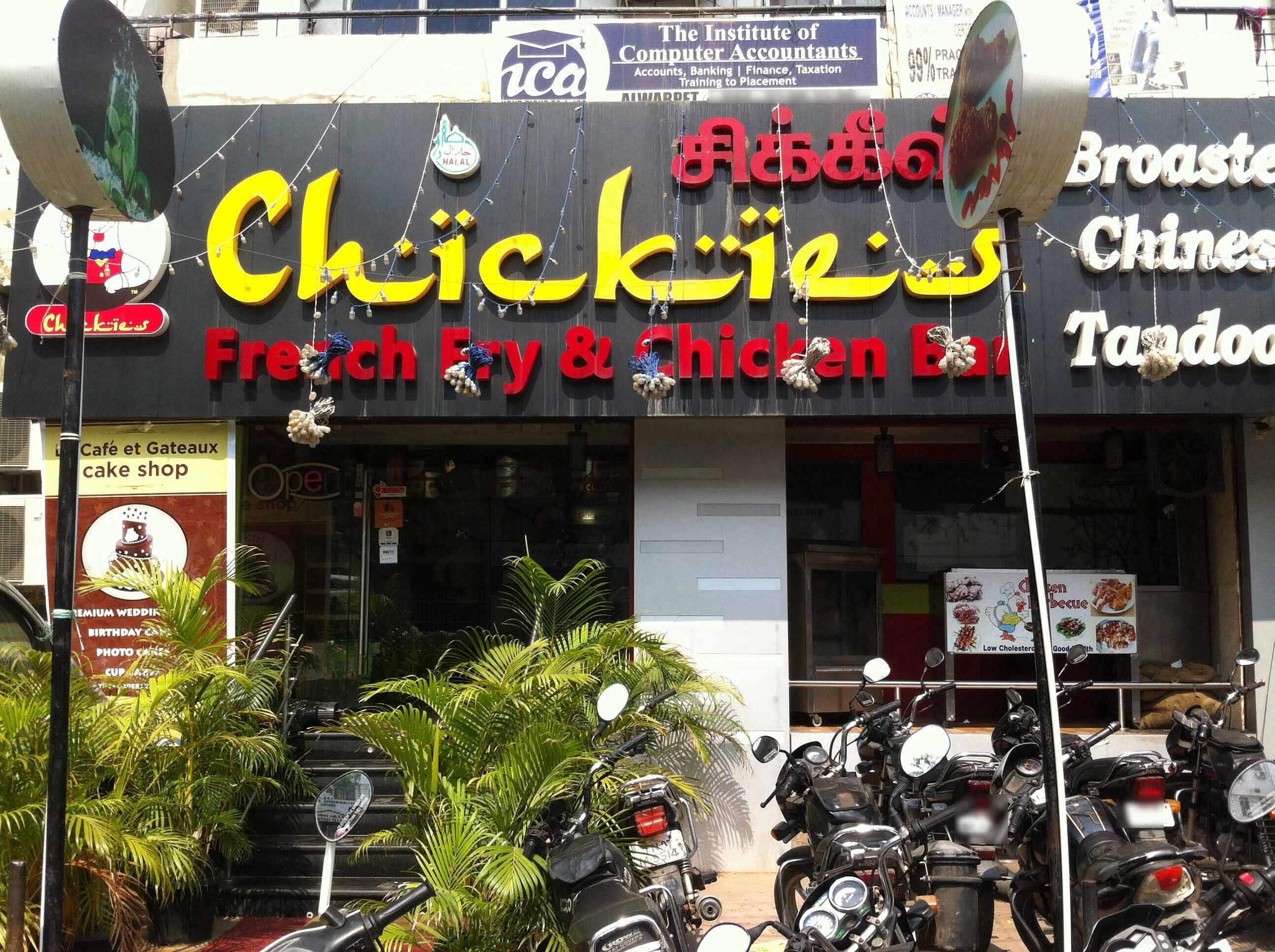 Menu of Chickies, Alwarpet, Chennai