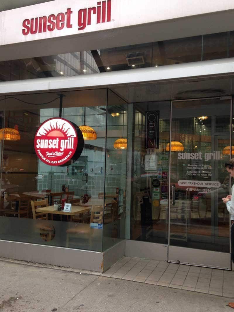 Sunset Grill Menu, Menu for Sunset Grill, Financial District, Toronto