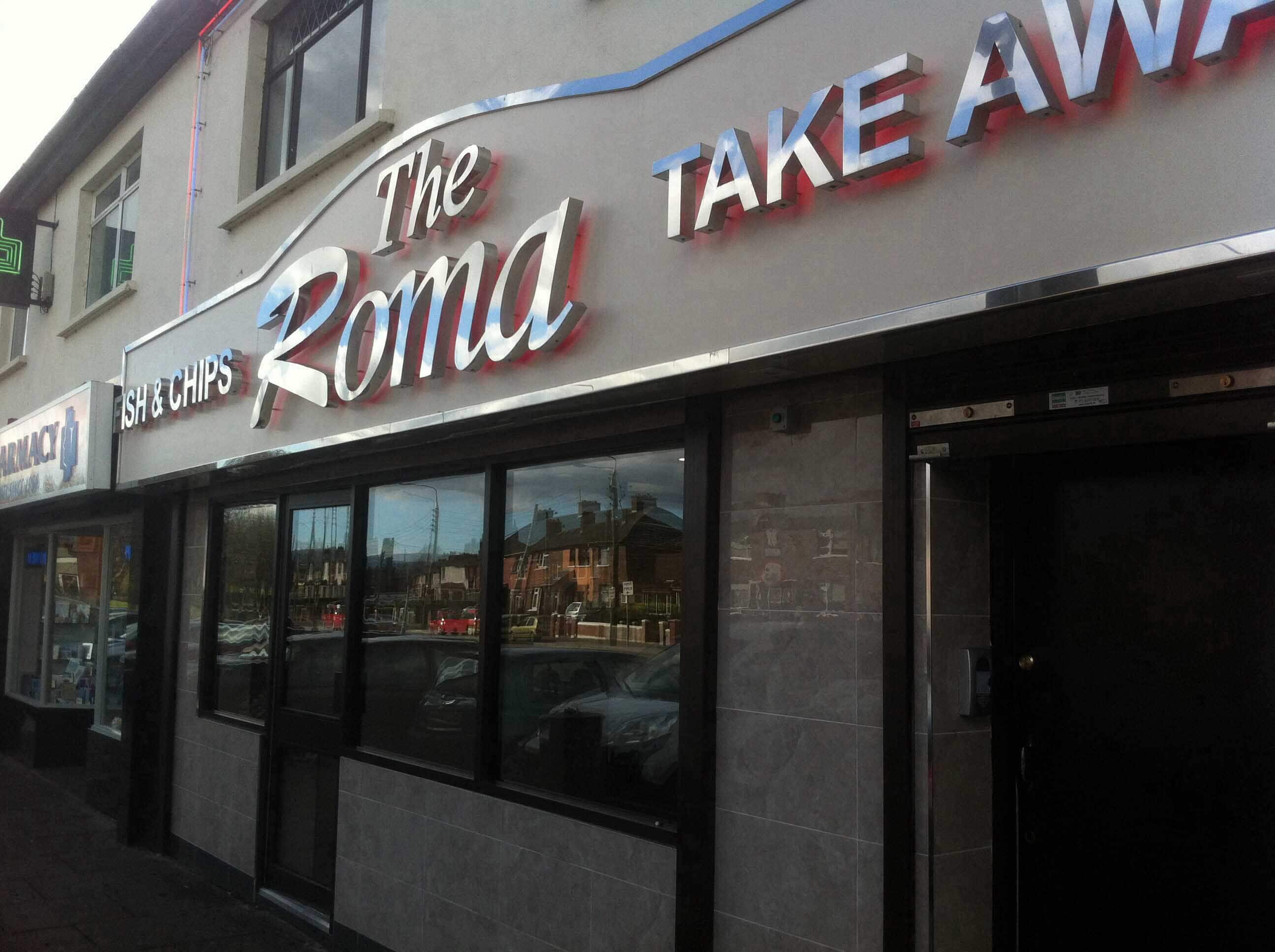 Menu of The Roma, Ballyfermot, Dublin