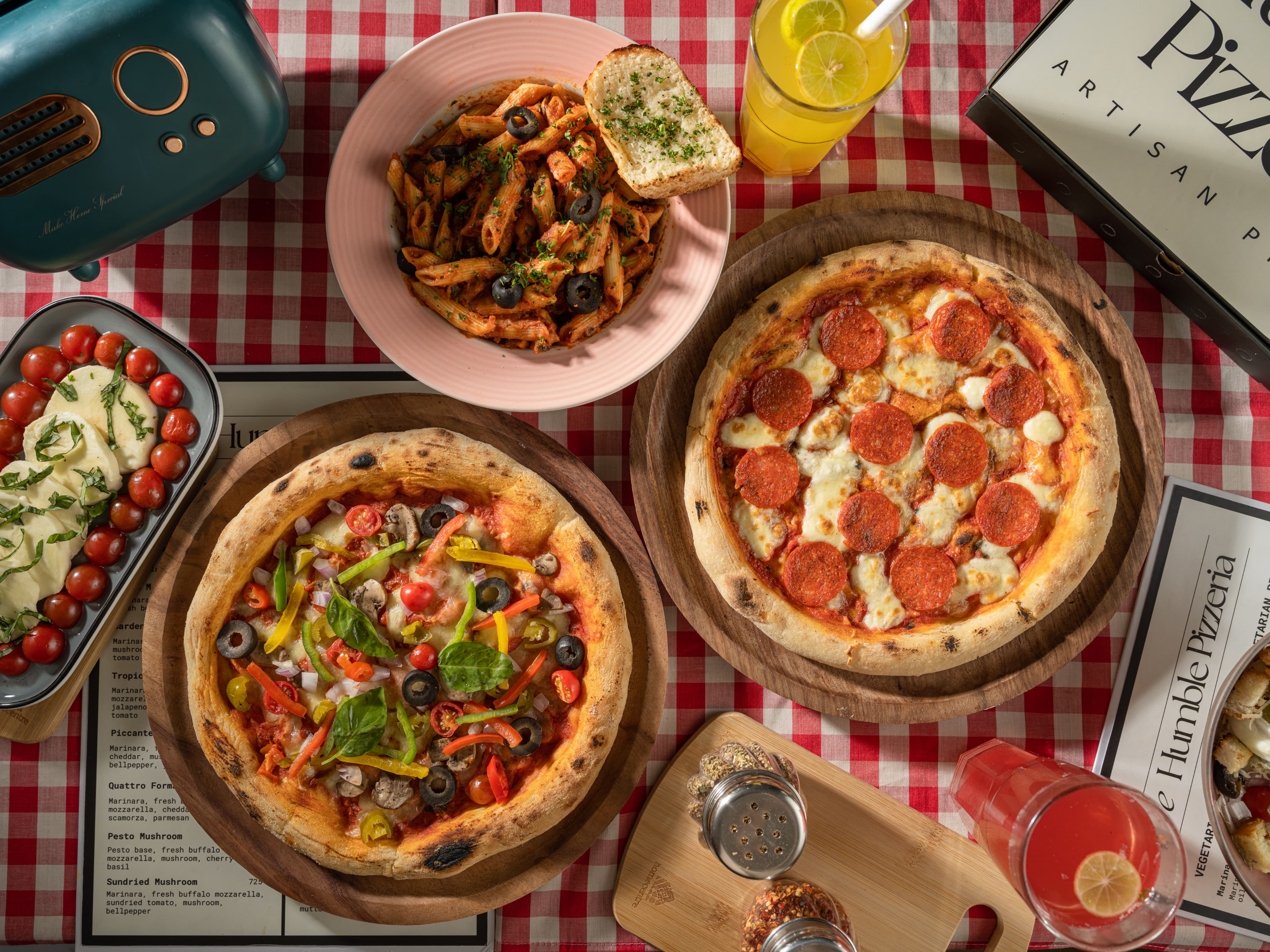 Menu of The Humble Pizzeria, SDA, New Delhi