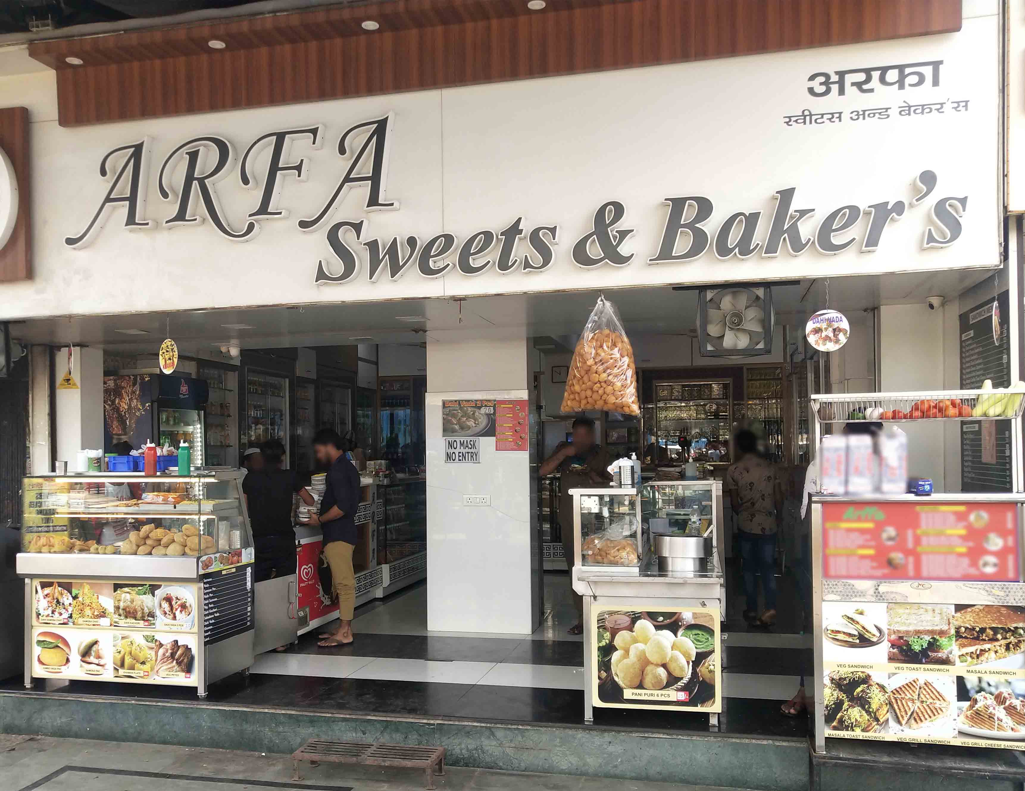 Menu of Arfa Sweet & Baker's, Mira Road, Mumbai
