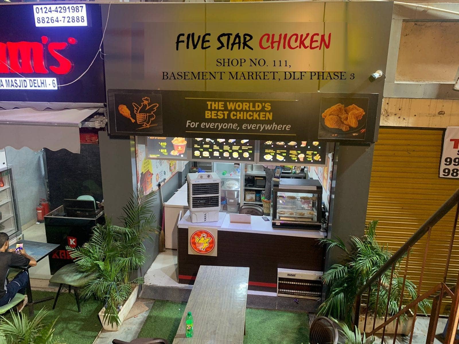 Menu of Five Star Chicken, DLF Phase 3, Gurgaon