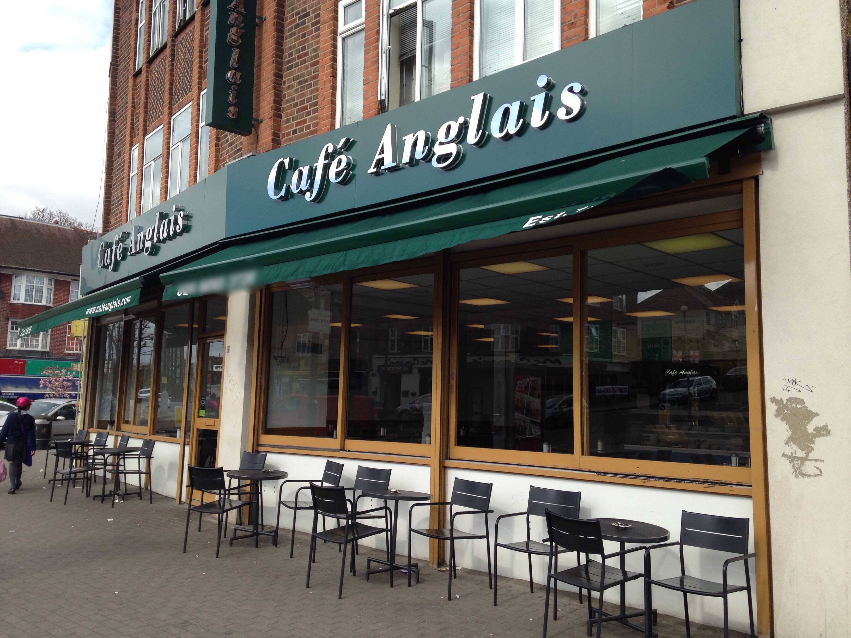 Menu of Cafe Anglais, Colindale, London