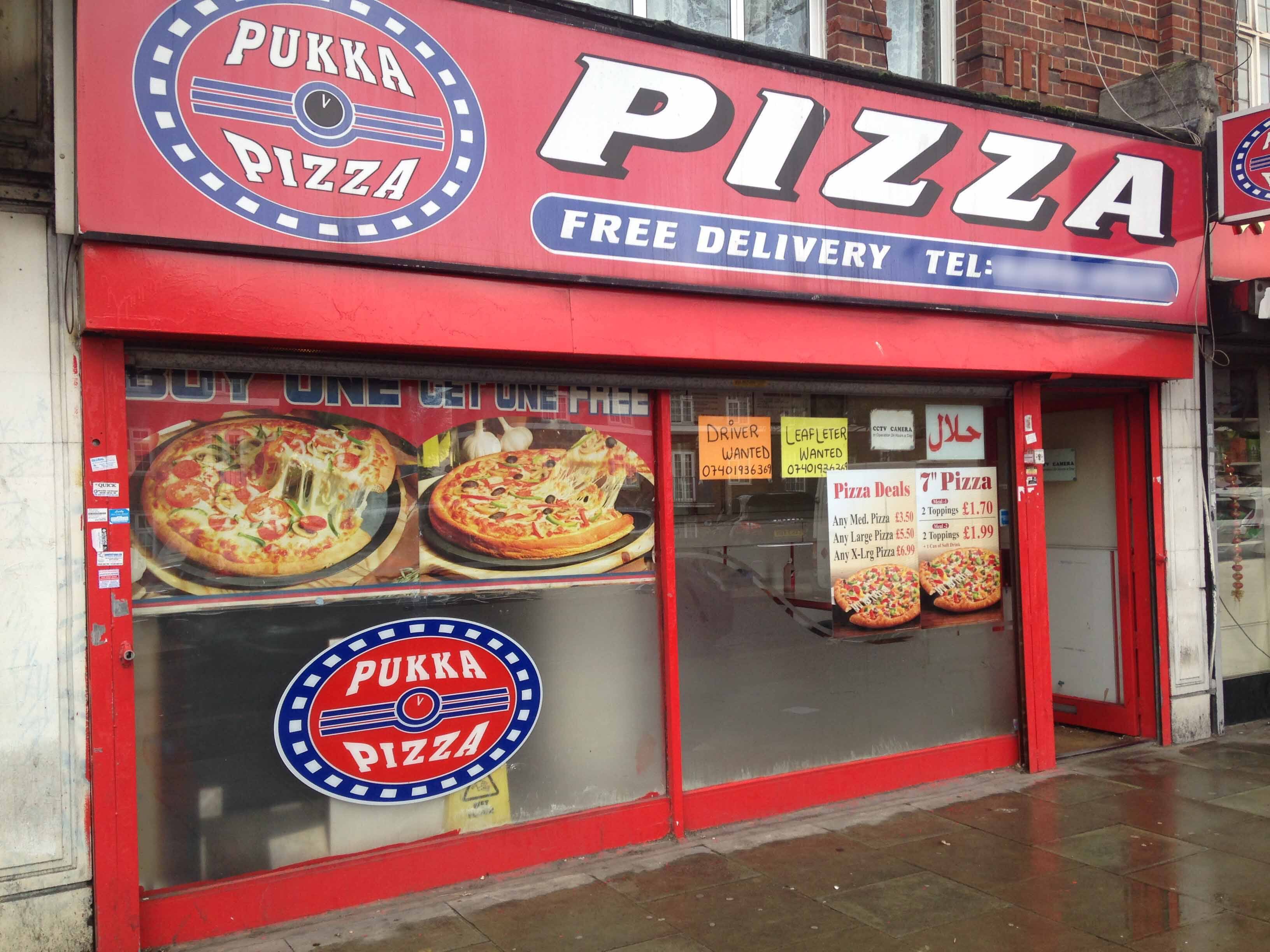 Menu of Pukka Pizza, Colindale, London