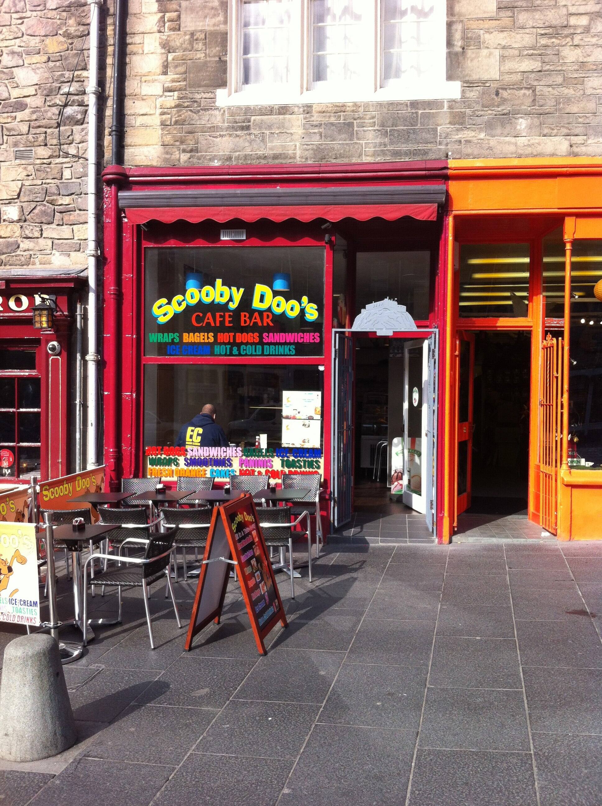 Menu Of Scooby Doos Old Town Edinburgh