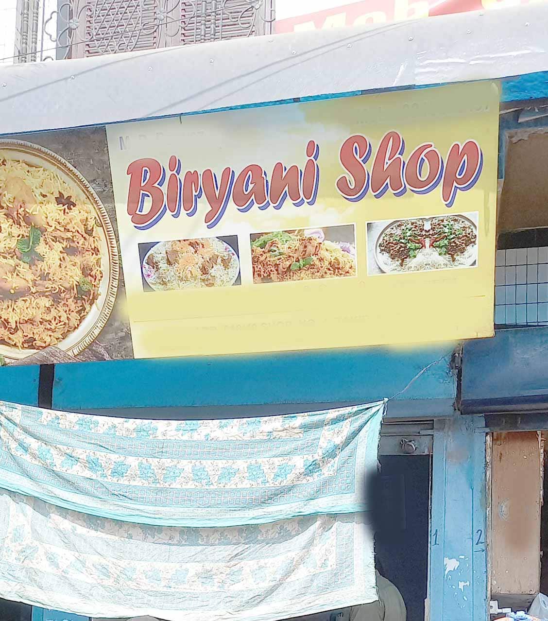 Menu of Biryani Shop, Zakir Nagar, New Delhi