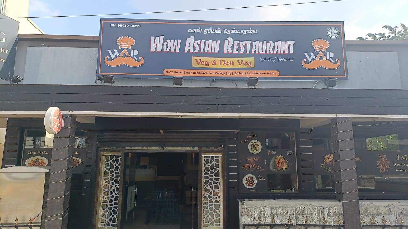 Menu of WOW ASIAN RESTAURANT(JMG), Podanur, Coimbatore