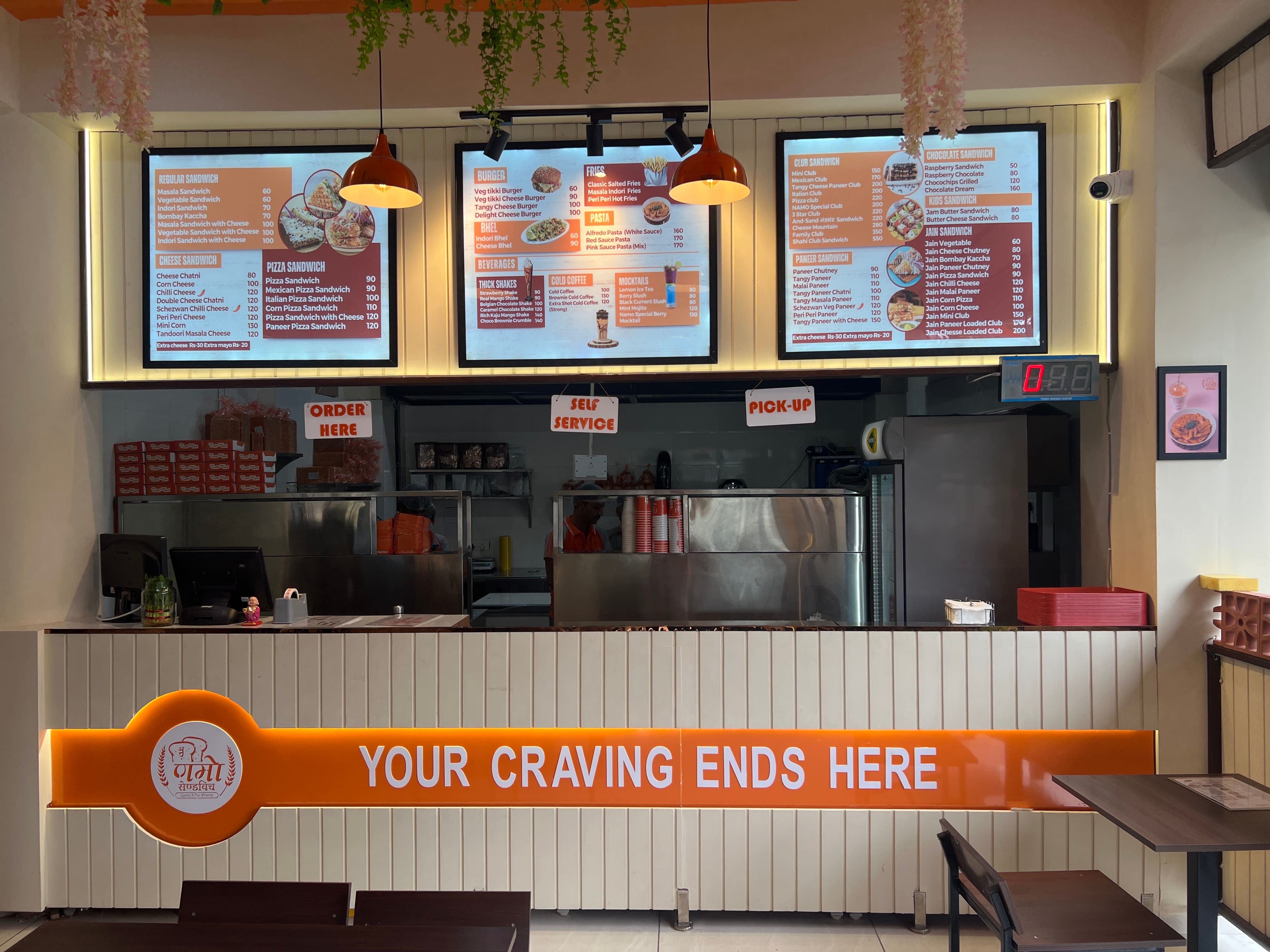 Menu of Namo Sandwich, Pawapuri Colony, Ujjain