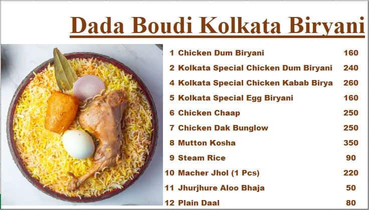Dada Boudi Kolkata Biryani, Yelahanka, Bangalore | Zomato