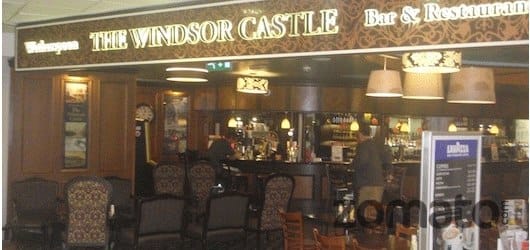 The Windsor Castle Menu, Menu for The Windsor Castle, Heathrow, London
