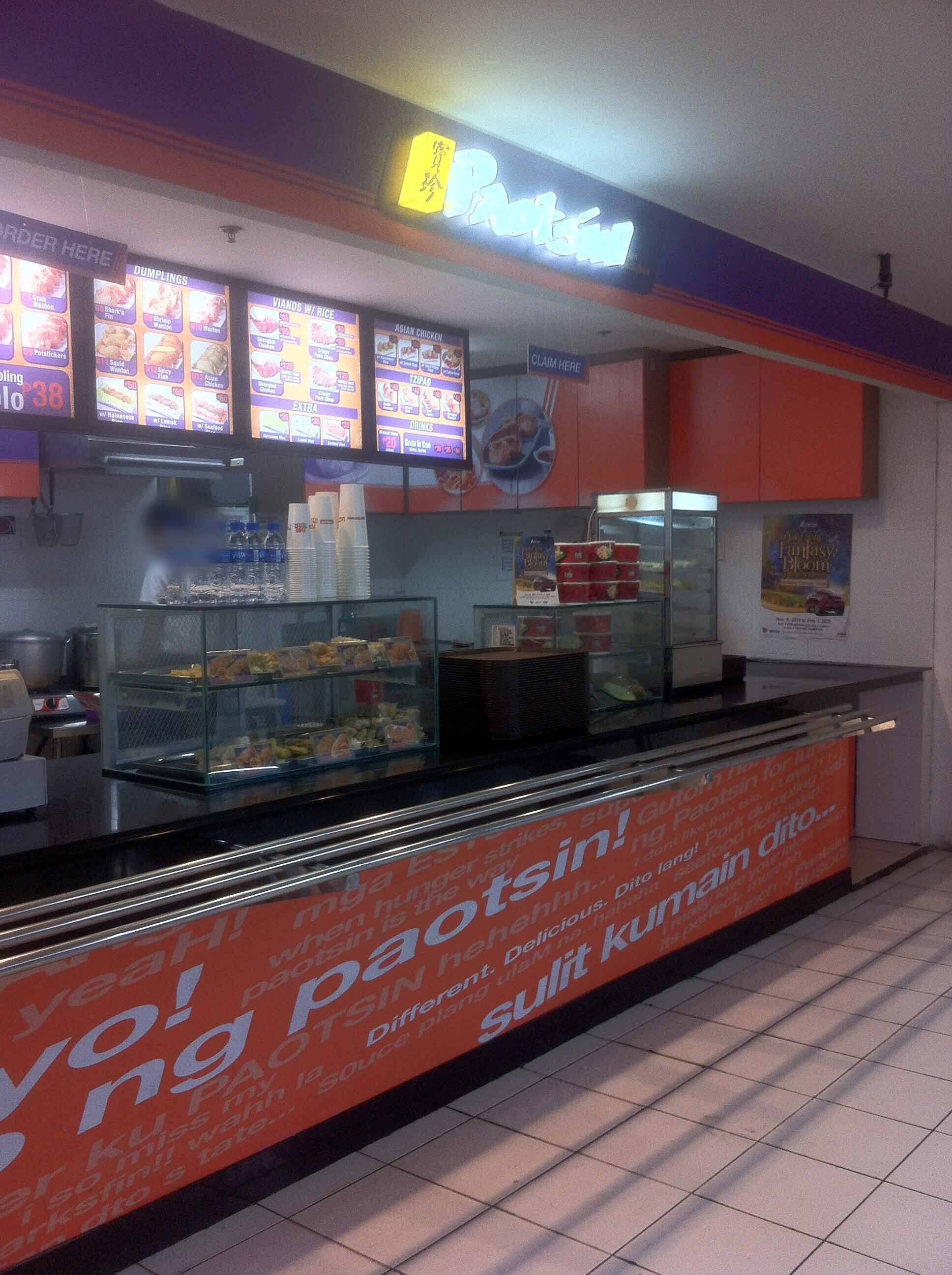 Menu of Paotsin, Cubao, Quezon City