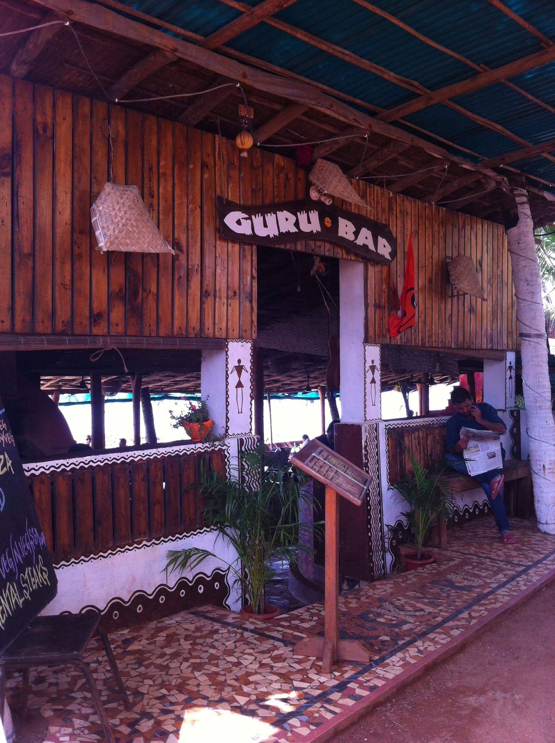 Guru Bar Menu, Menu for Guru Bar, Anjuna, Goa