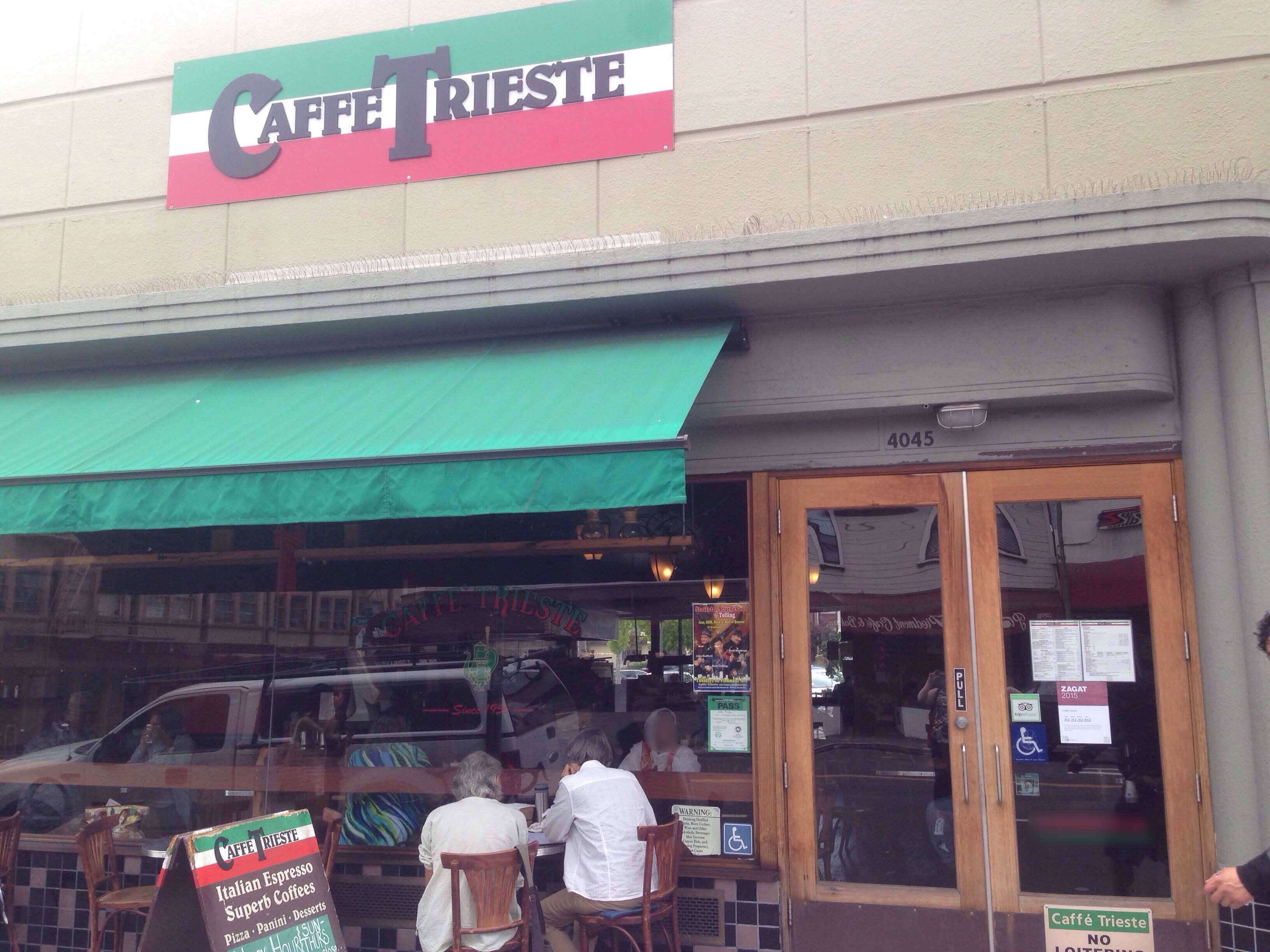 Menu of Caffe Trieste, Piedmont, Oakland