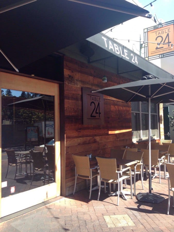 Table 24 Menu, Menu for Table 24, Lafayette, Lafayette/Orinda ...
