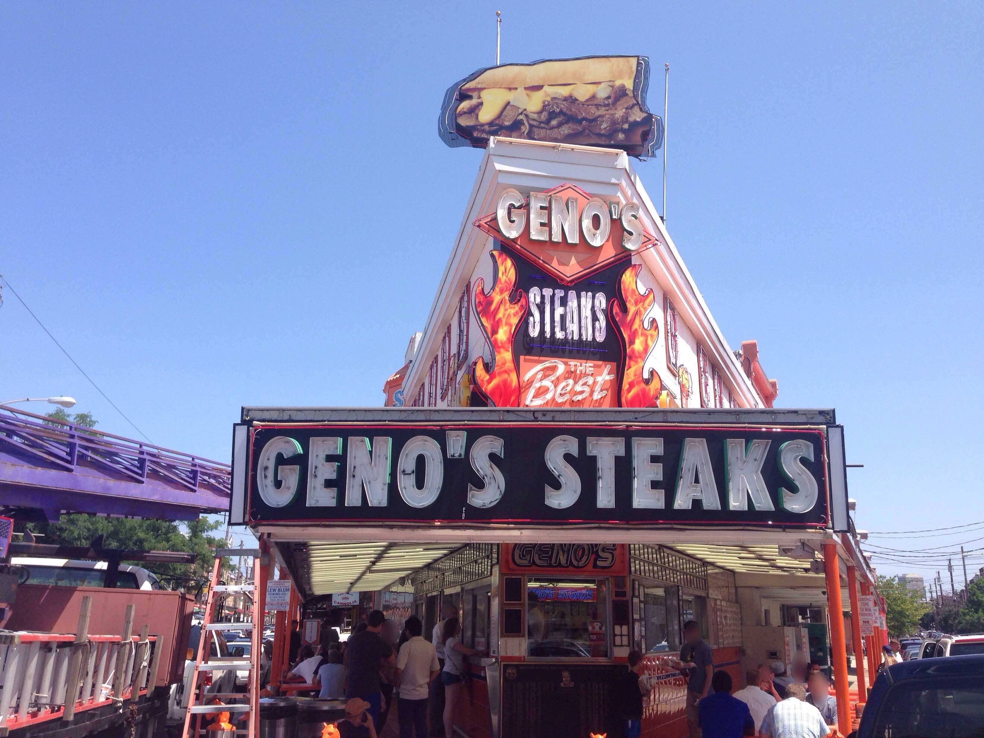 Menu of Geno's Steaks, Passyunk Square, Philadelphia