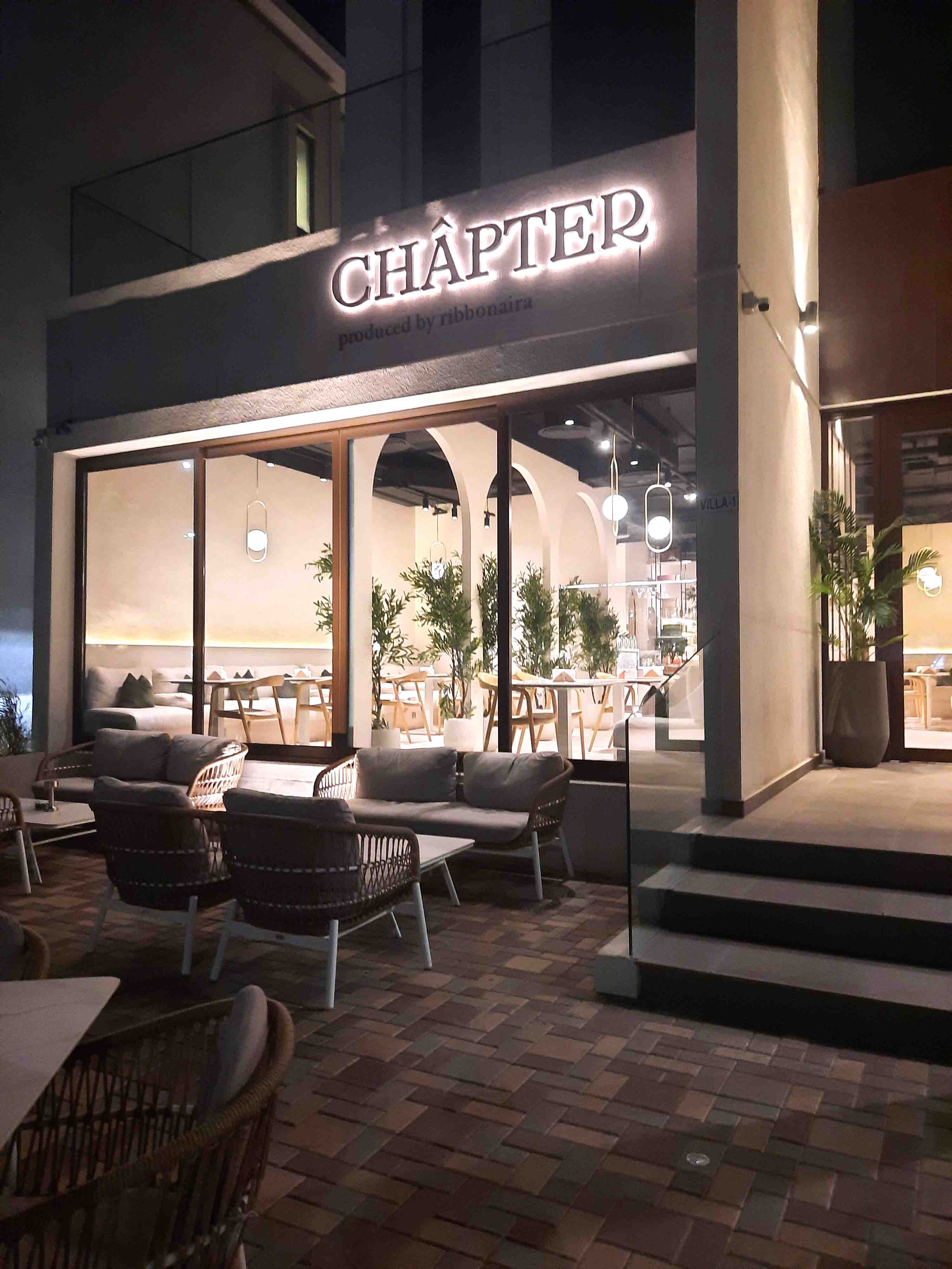 Menu of CHAPTER, Al Bateen, Abu Dhabi