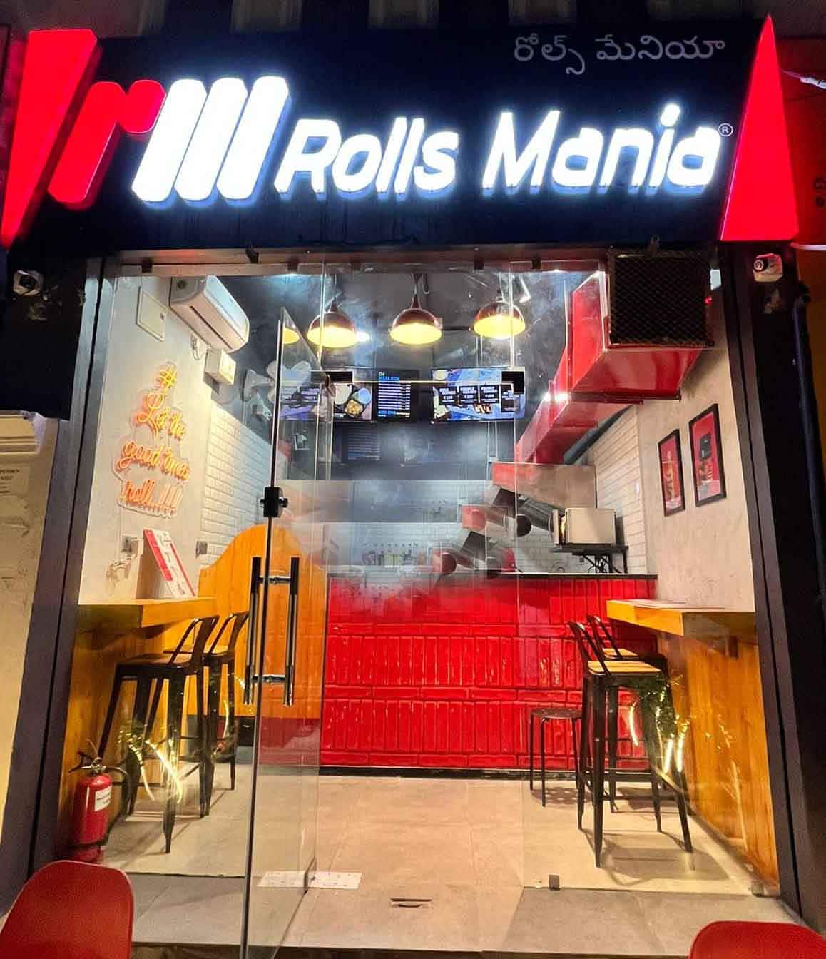 Menu of Rolls Mania, Gachibowli, Hyderabad