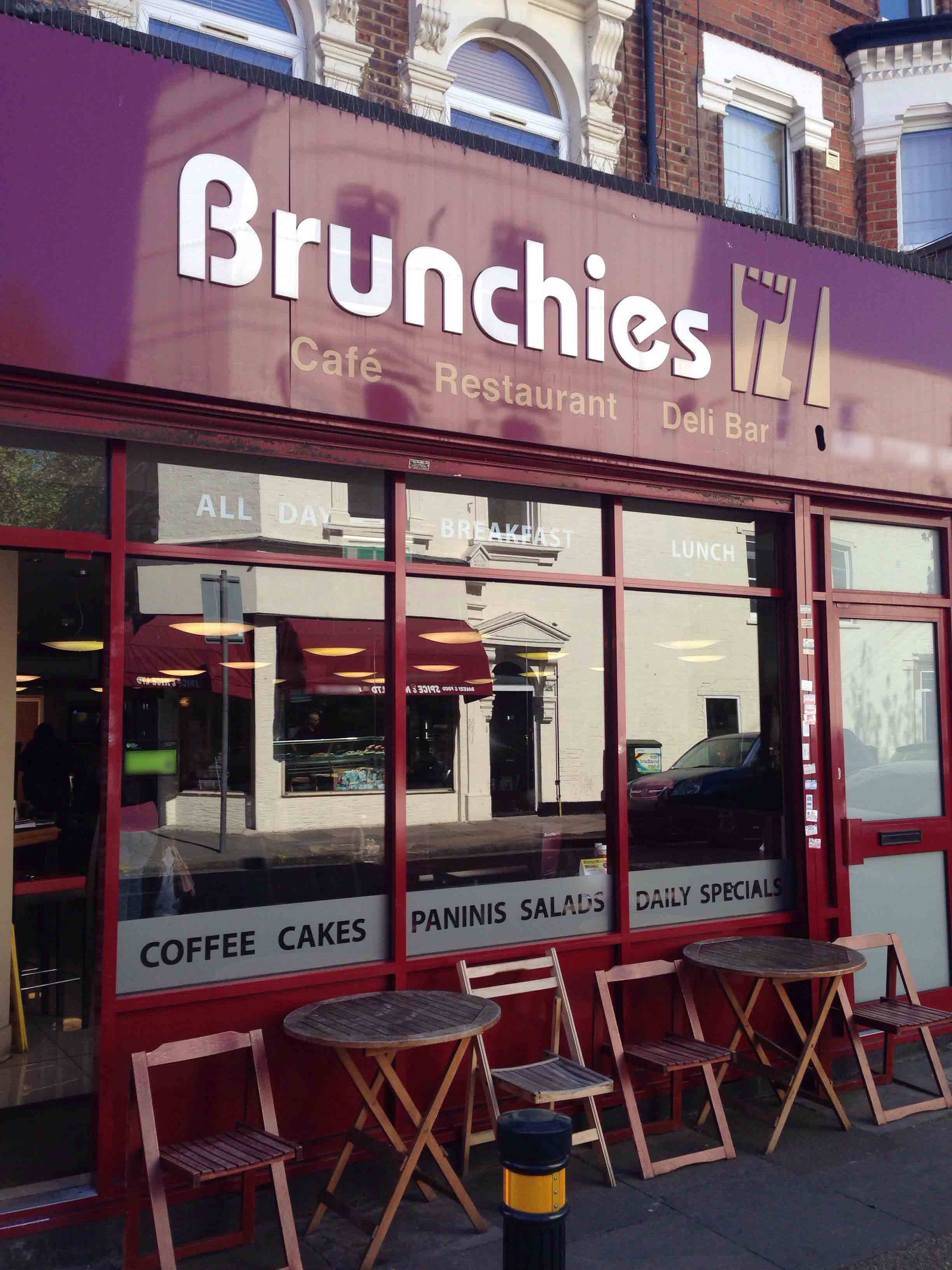 Menu of Brunchies, Camberwell, London