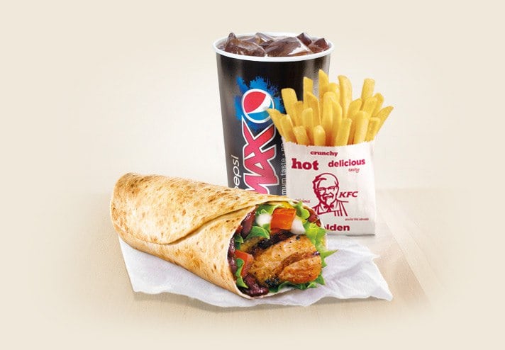 Menu of KFC, Renfrew, Glasgow