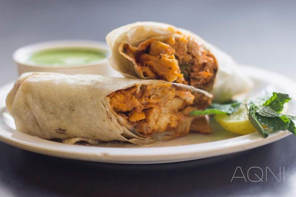 Menu of Aqni, HBR Layout, Bangalore