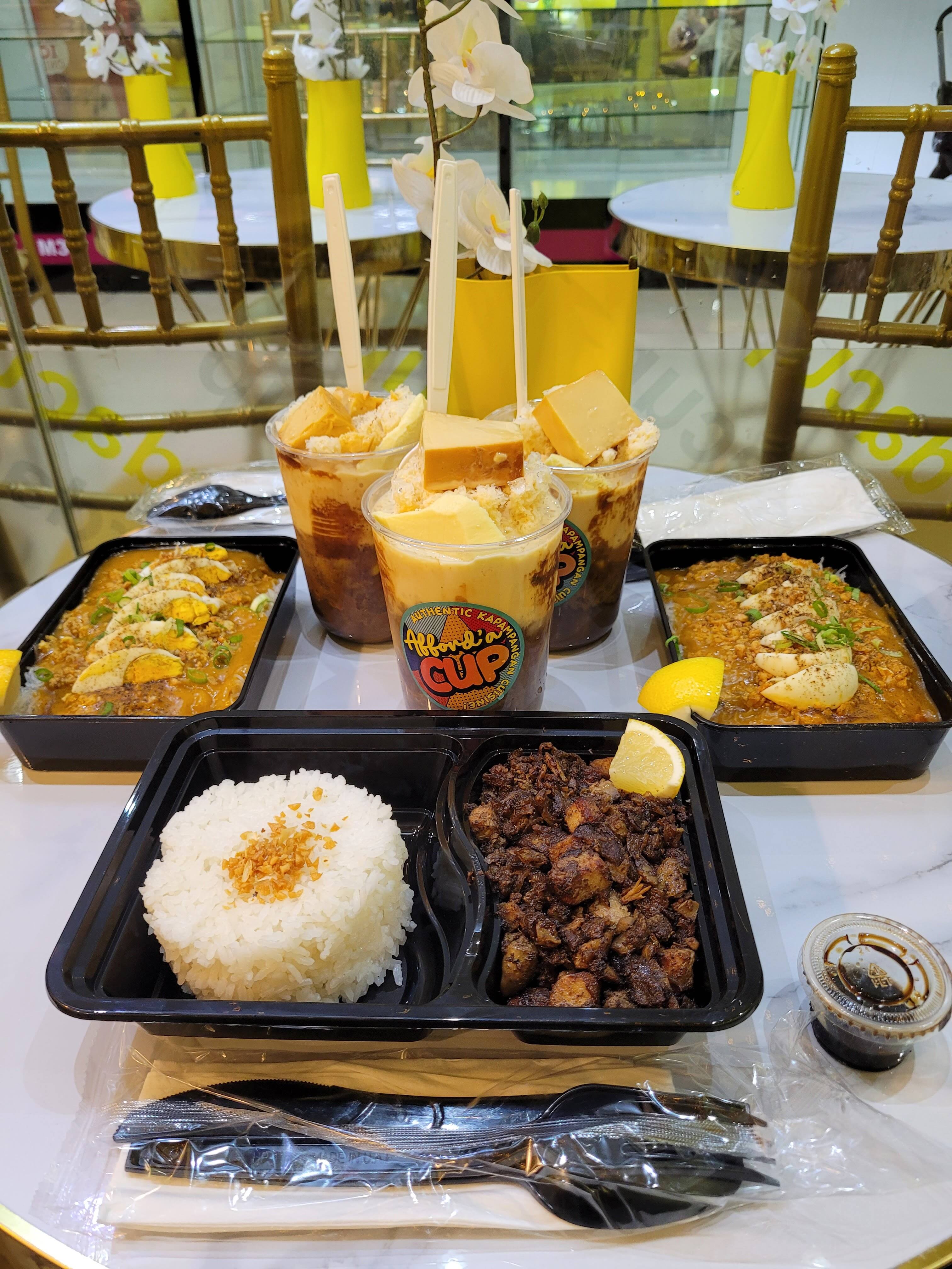 Menu of Afford'a Cup, Al Satwa, Dubai