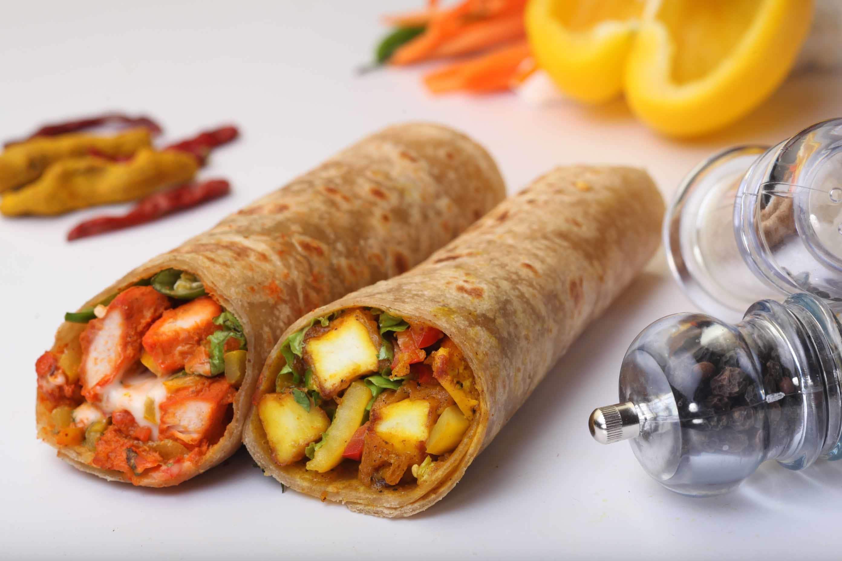 Menu of Wraps & Rolls, High Street Phoenix, Lower Parel, Mumbai